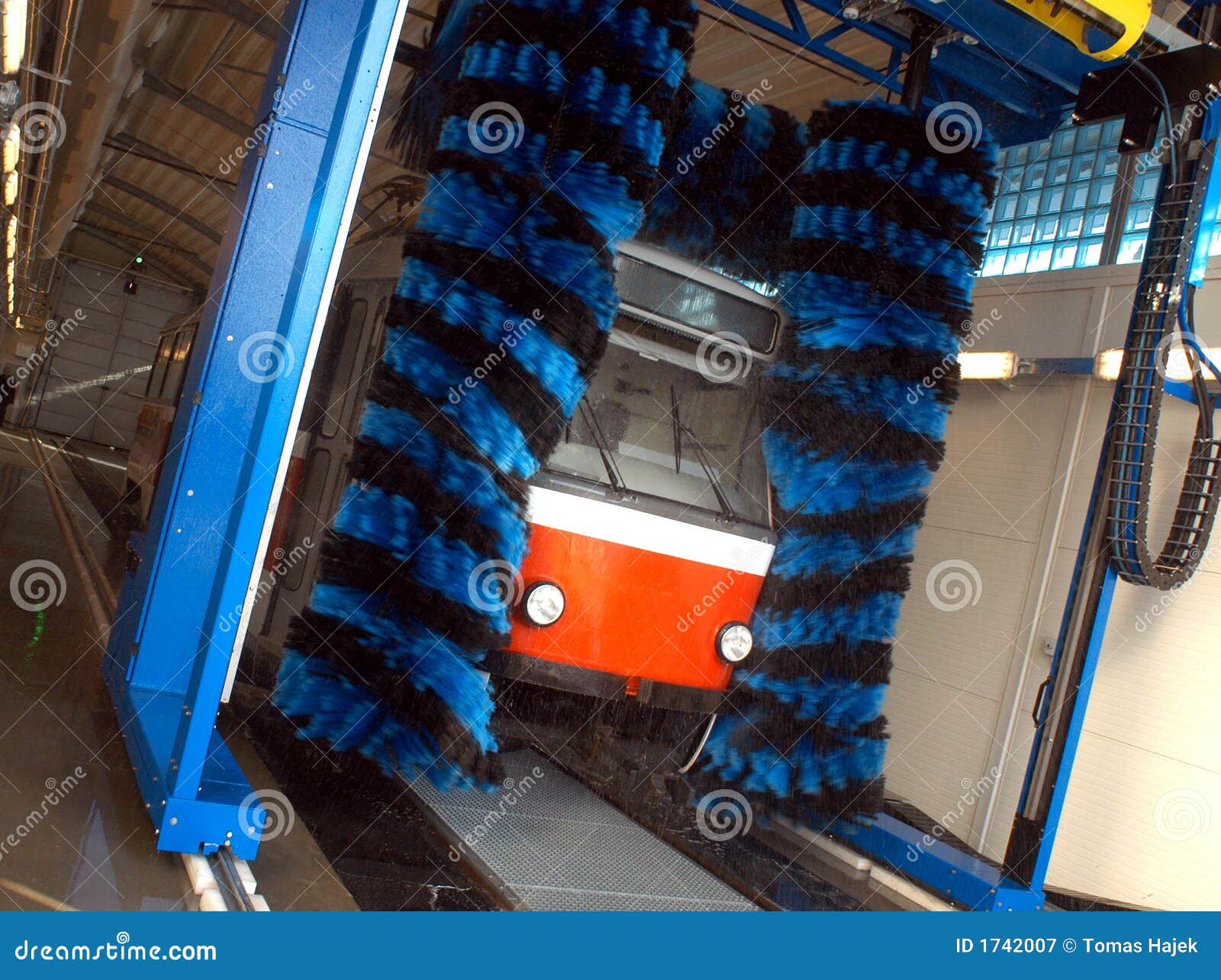 Tram wash stock image. Image of tram, lapm, czech, brush - 1742007
