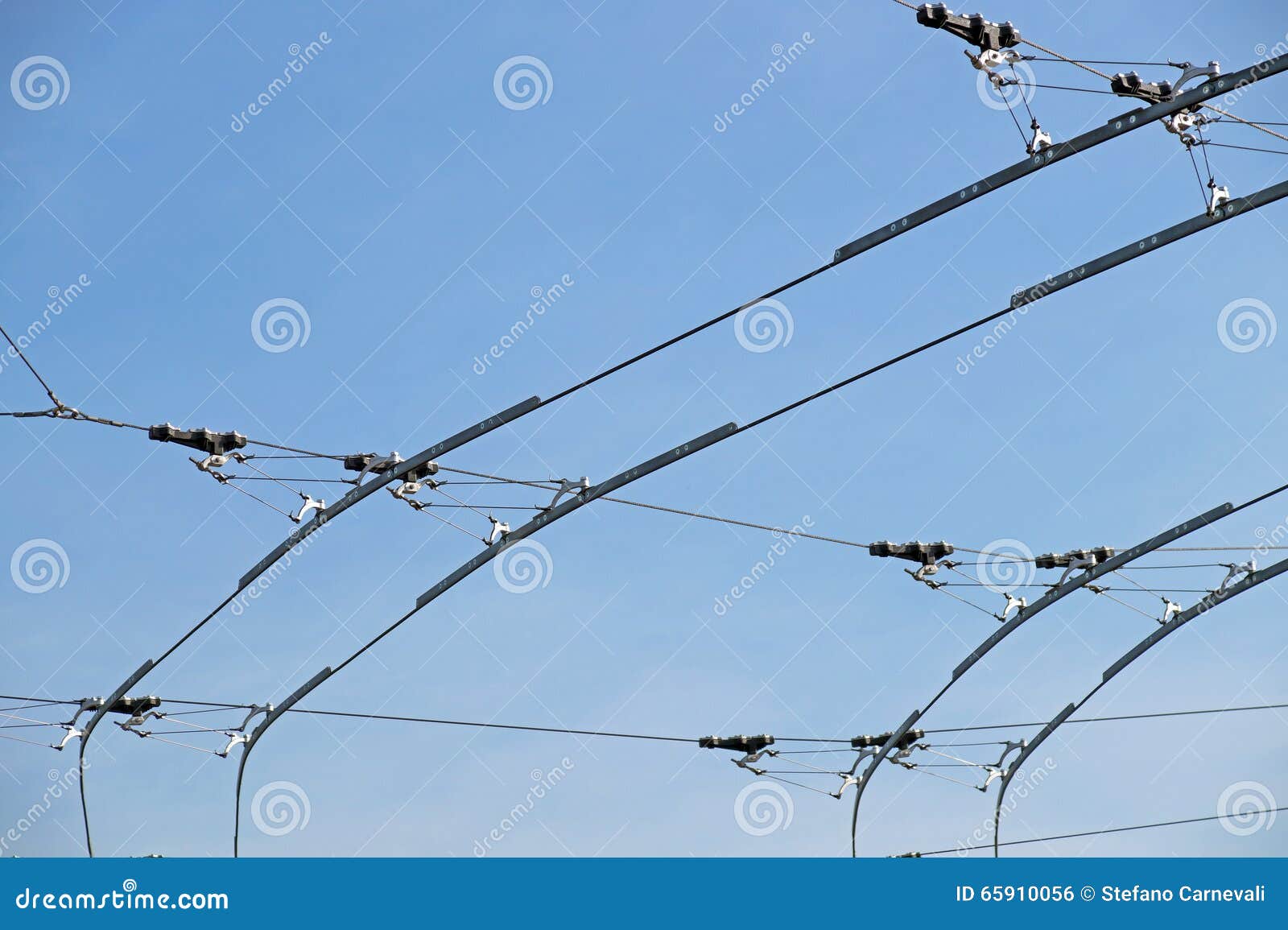 Tram Wires Spoil The Appearance Of The Houses Stock Photography ...