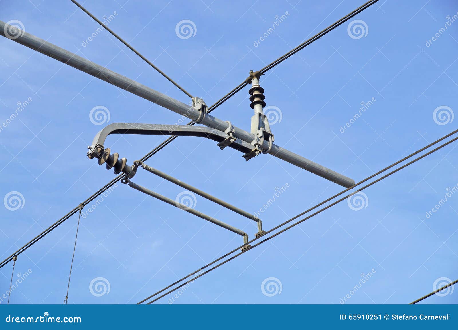 Tram wires stock image. Image of electricity, blue, power - 65910251