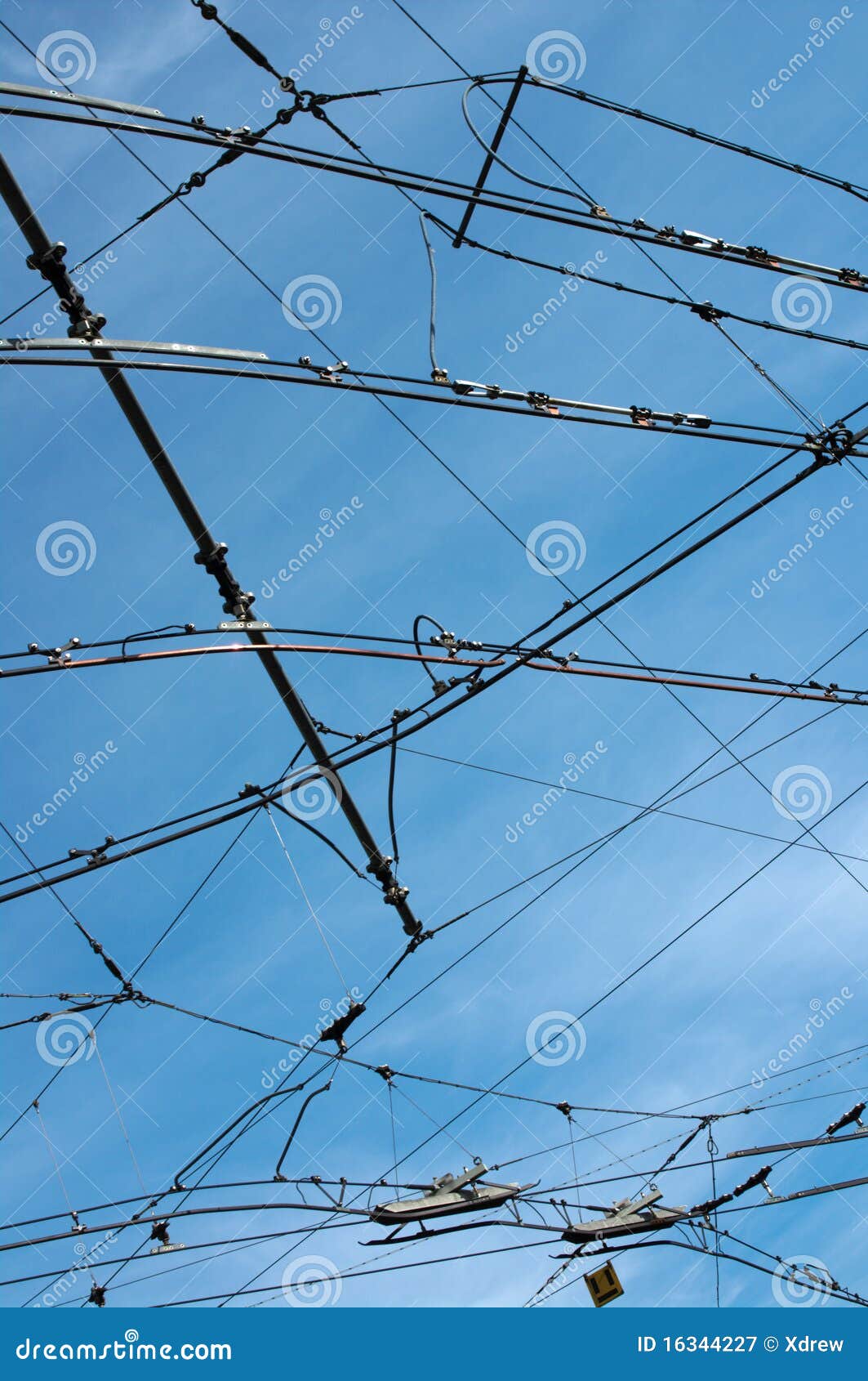 Tram Wires In Sky Picture. Image: 16344227