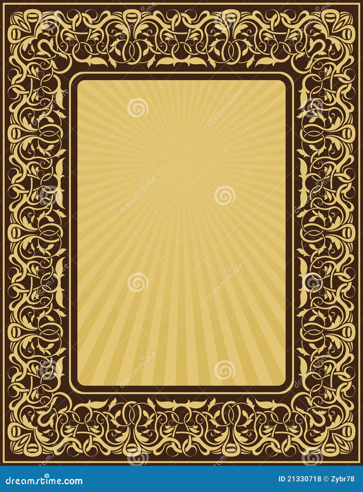 Trame d'or de rectangle illustration de vecteur. Illustration du ...