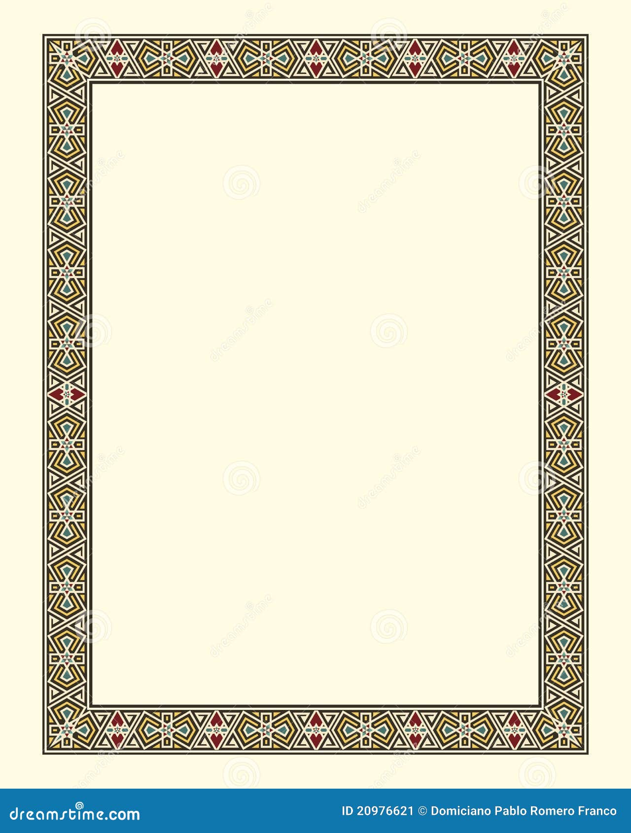 Trame de cadre d'arabesque illustration de vecteur. Illustration du ...