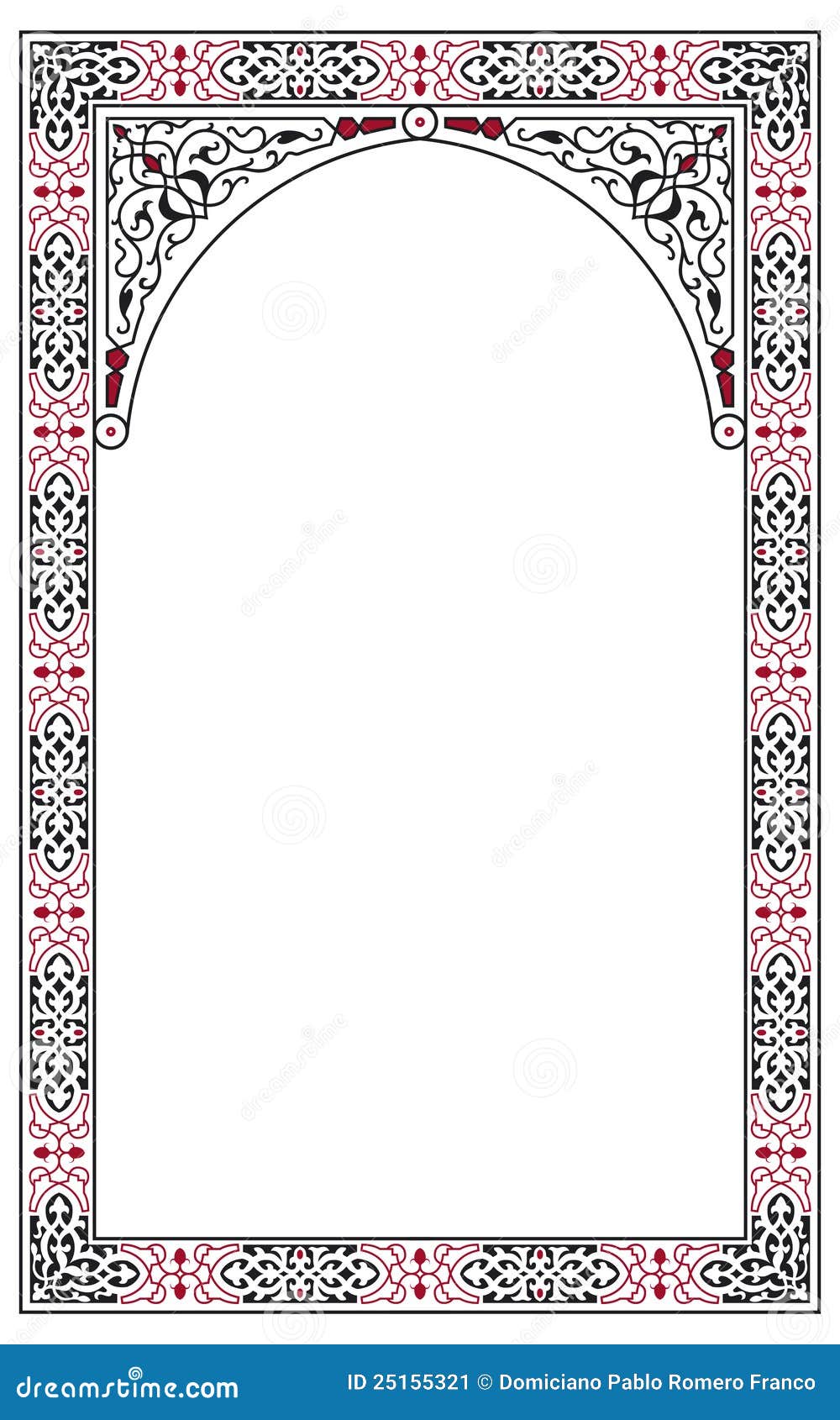 Trame de cadre d'arabesque illustration de vecteur. Illustration du ...