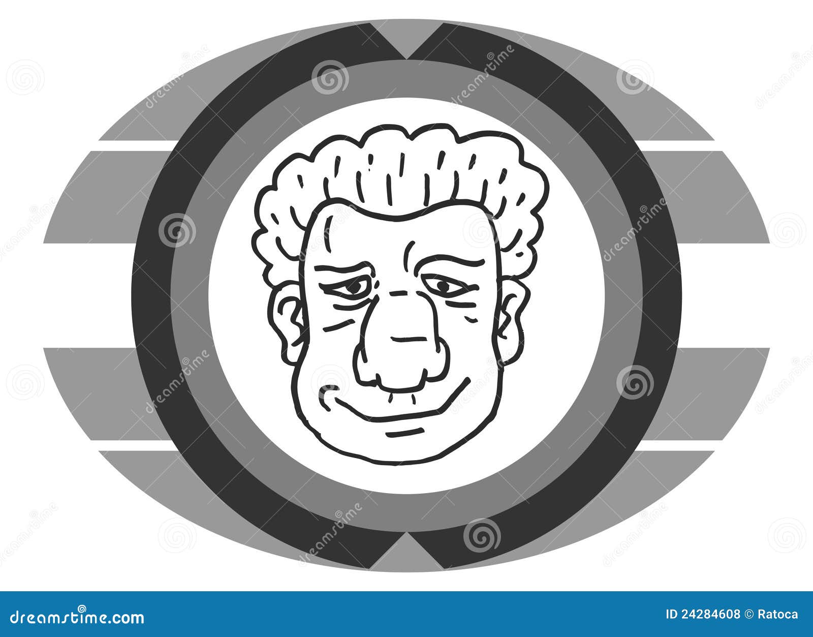 Trame de cercle de visage illustration de vecteur. Illustration du ...