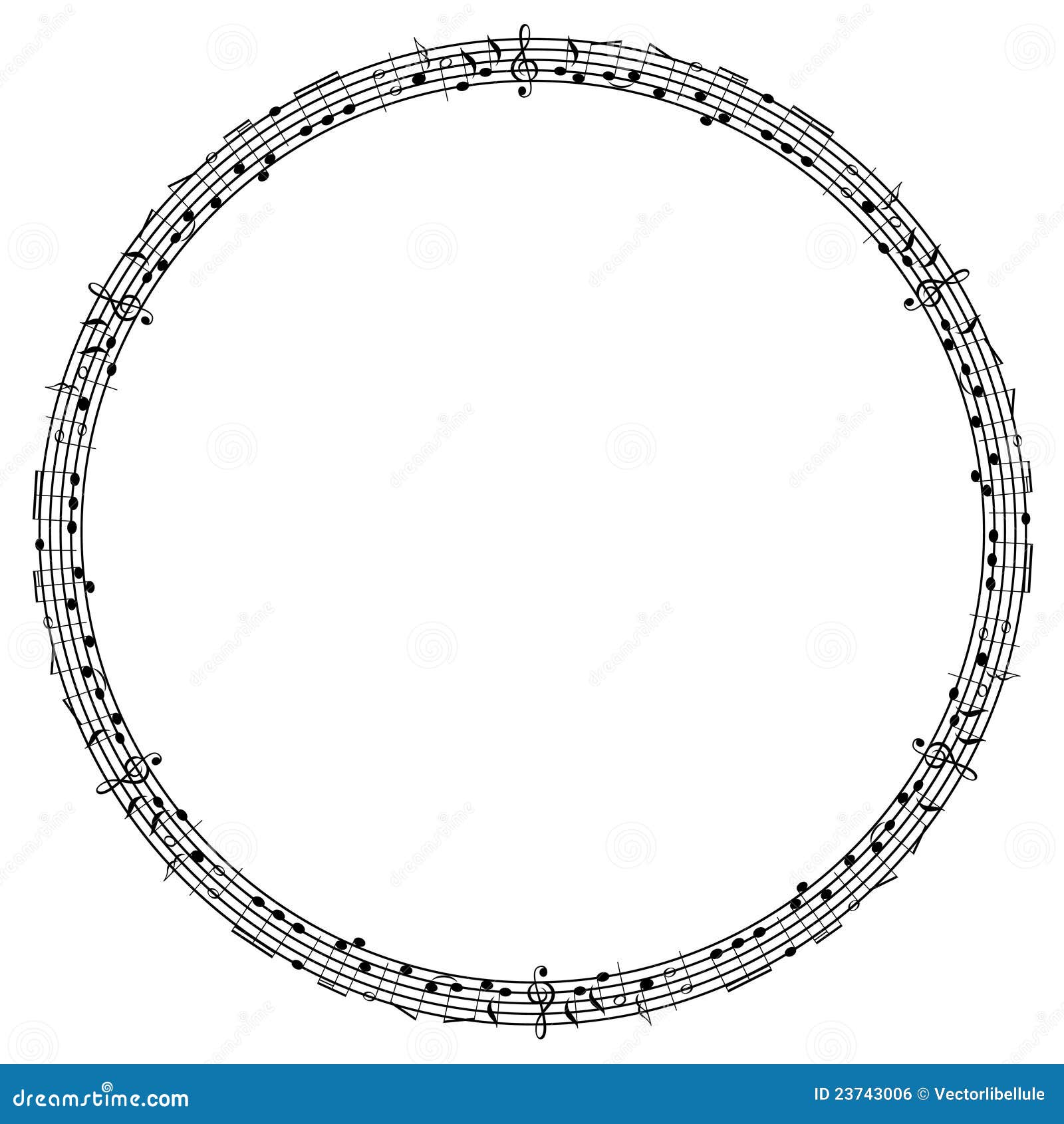 Trame ronde de notes illustration de vecteur. Illustration du ...