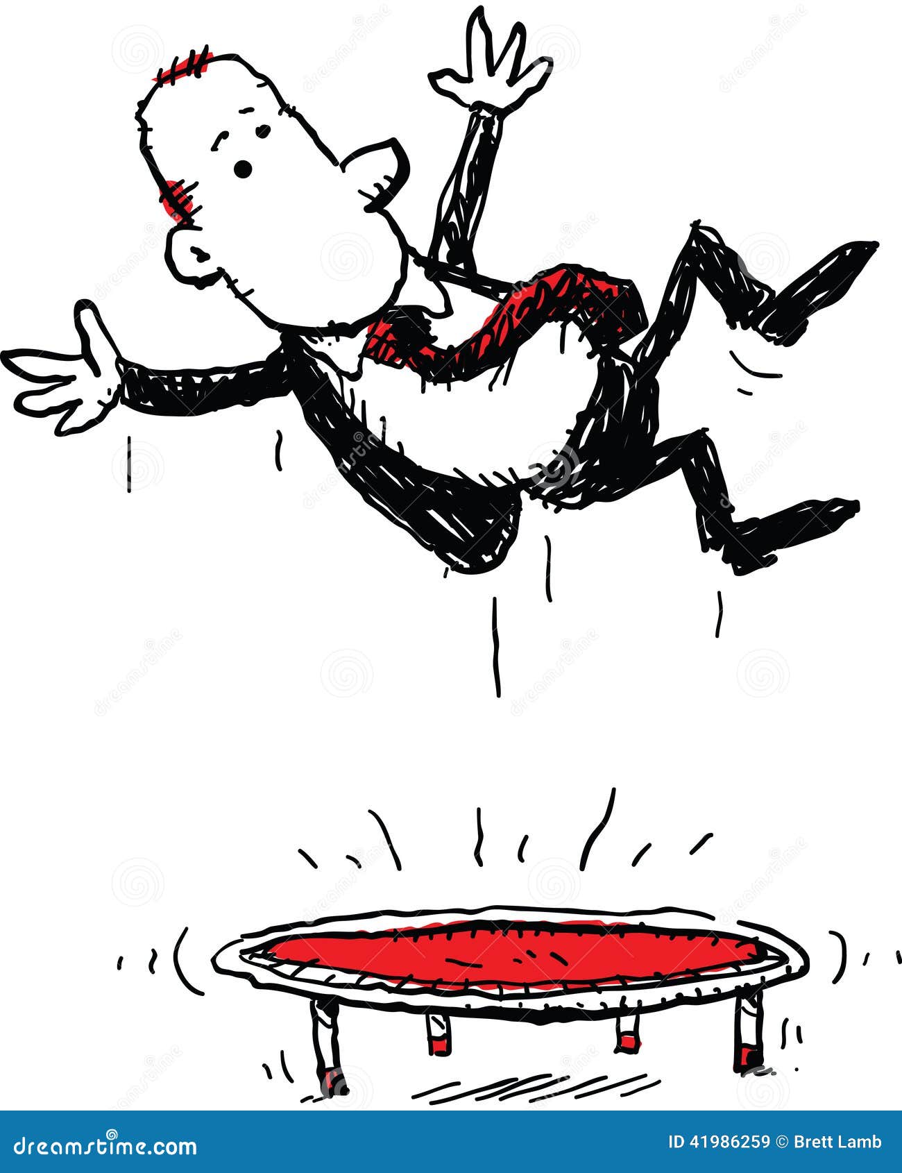 Trampoline Bounce stock illustration. Illustration of necktie - 41986259