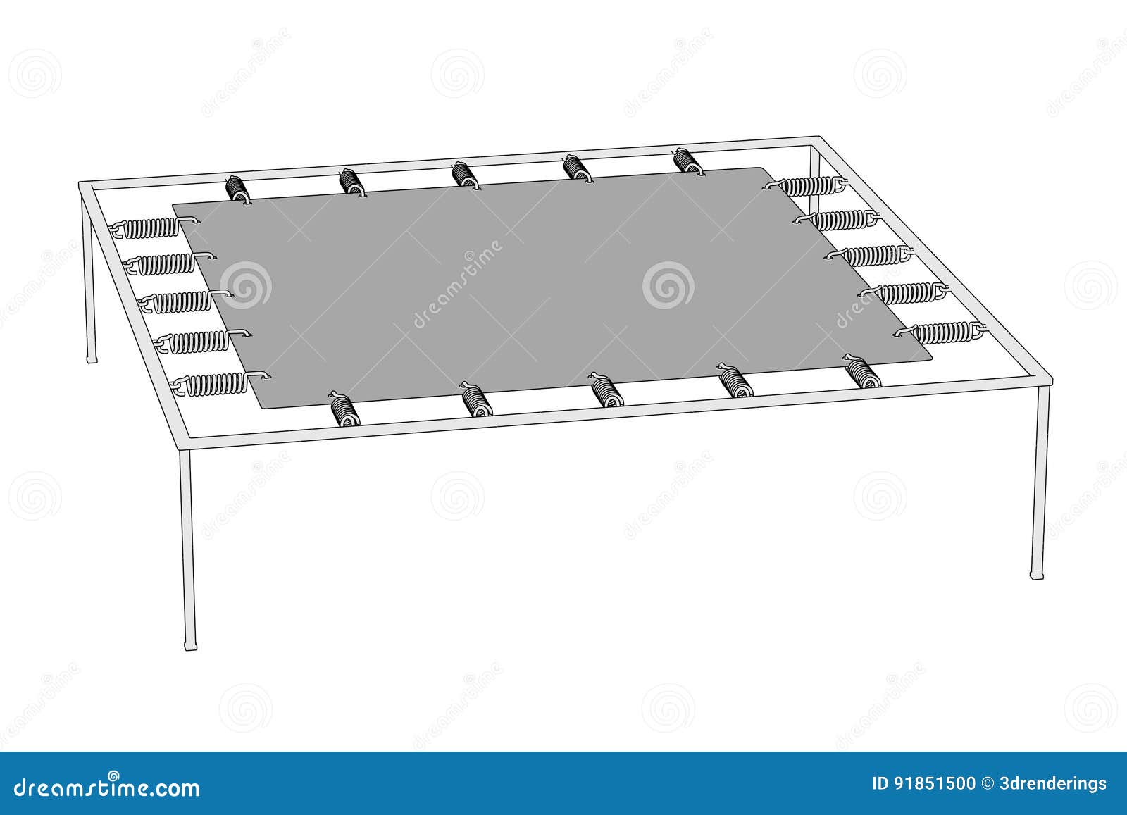 Trampoline stock illustration. Illustration of equipment - 91851500