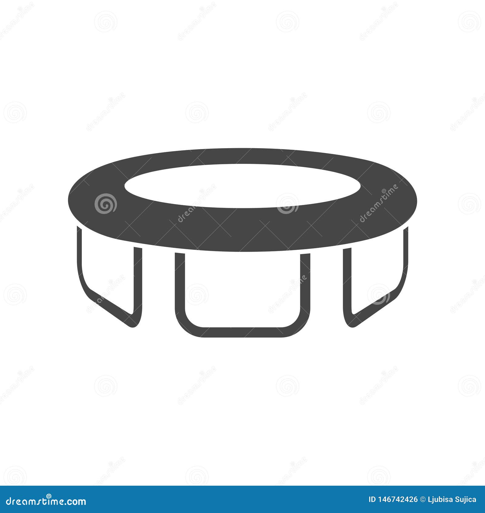 Trampoline Icon - Illustration Stock Vector - Illustration of black ...