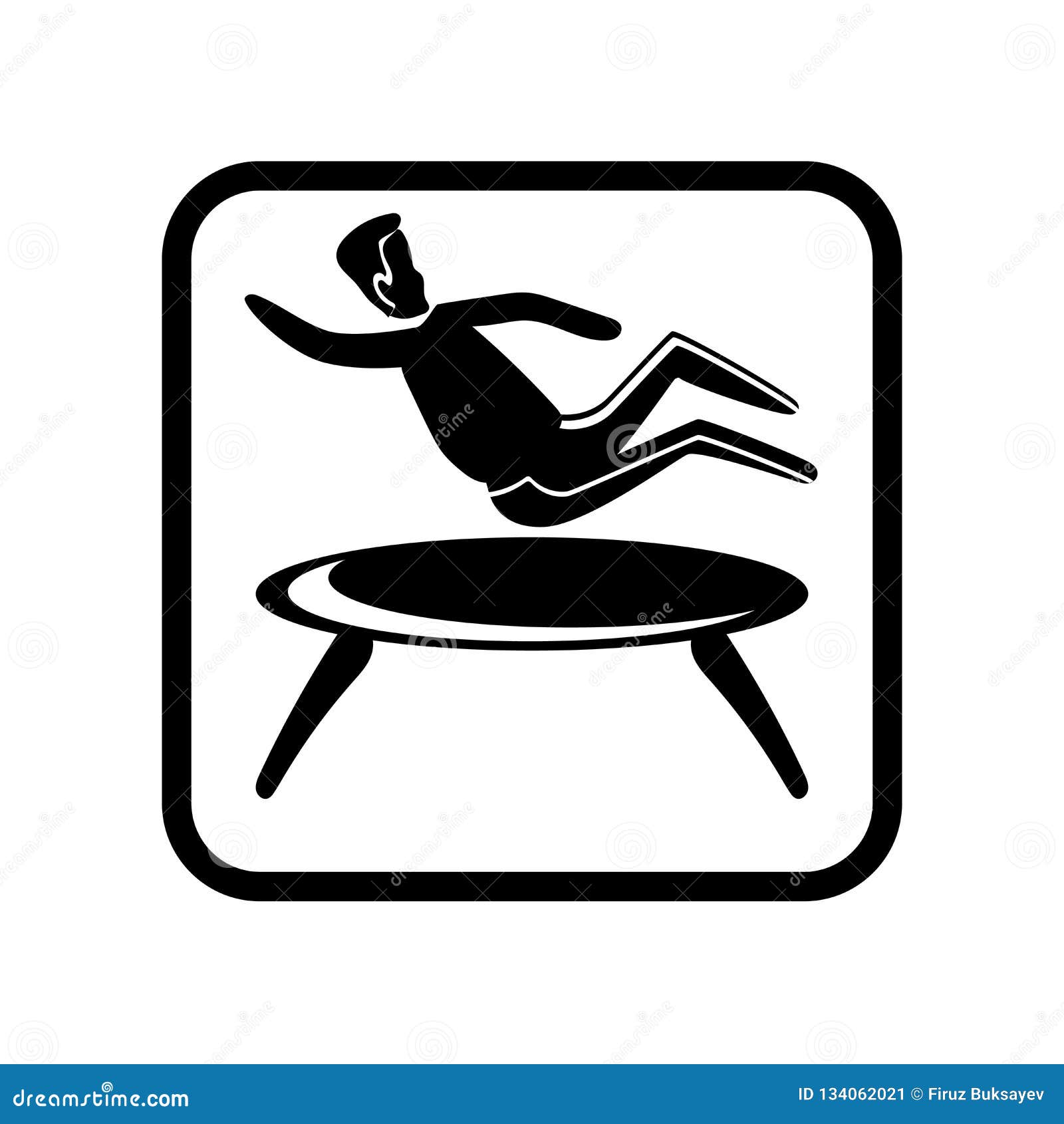 Trampoline Icon Vector Isolated on White Background, Trampoline Sign ...