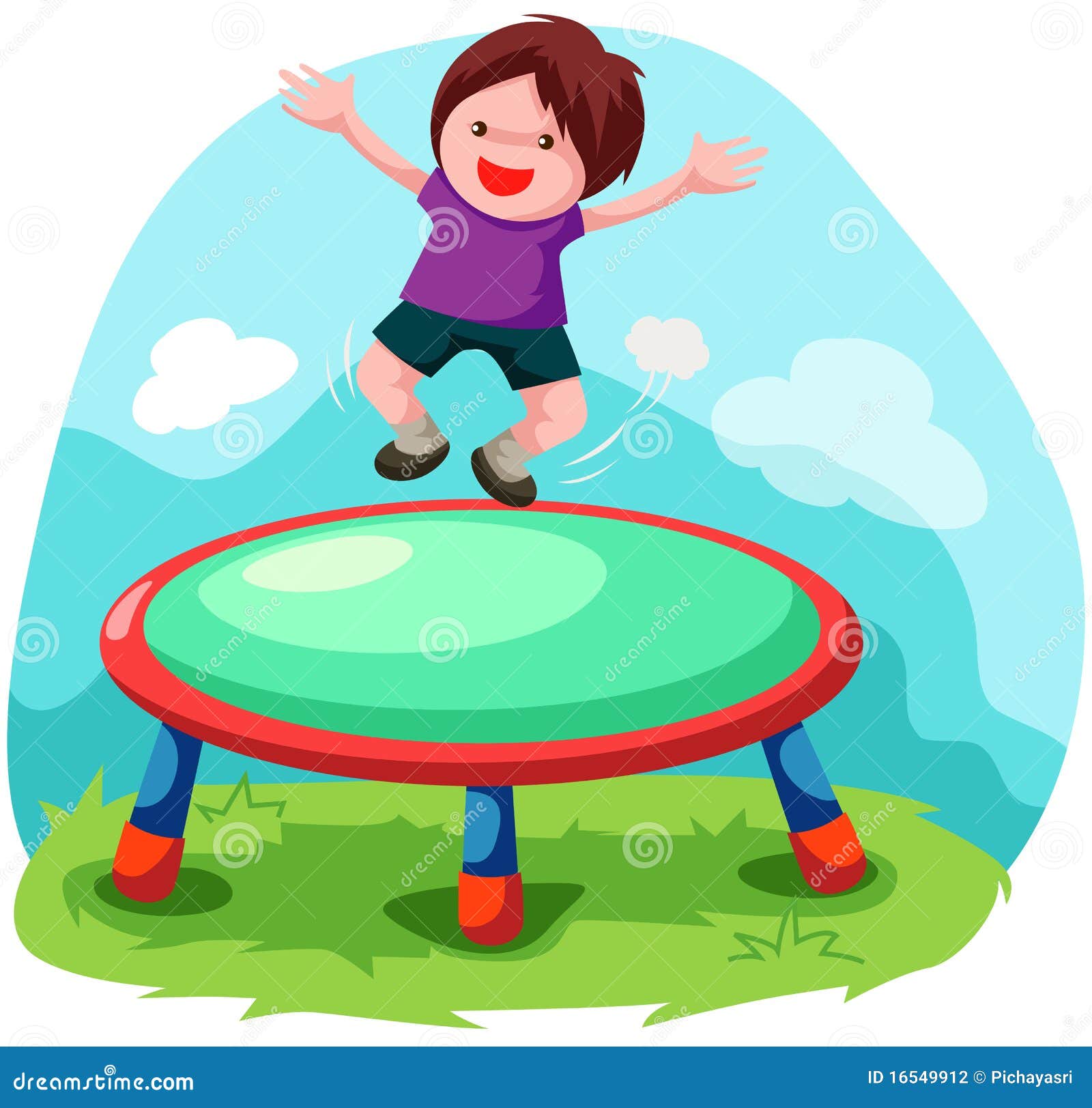 Trampoline Jumping Icons. Acrobatics Signs. Sports Jumping On A ...