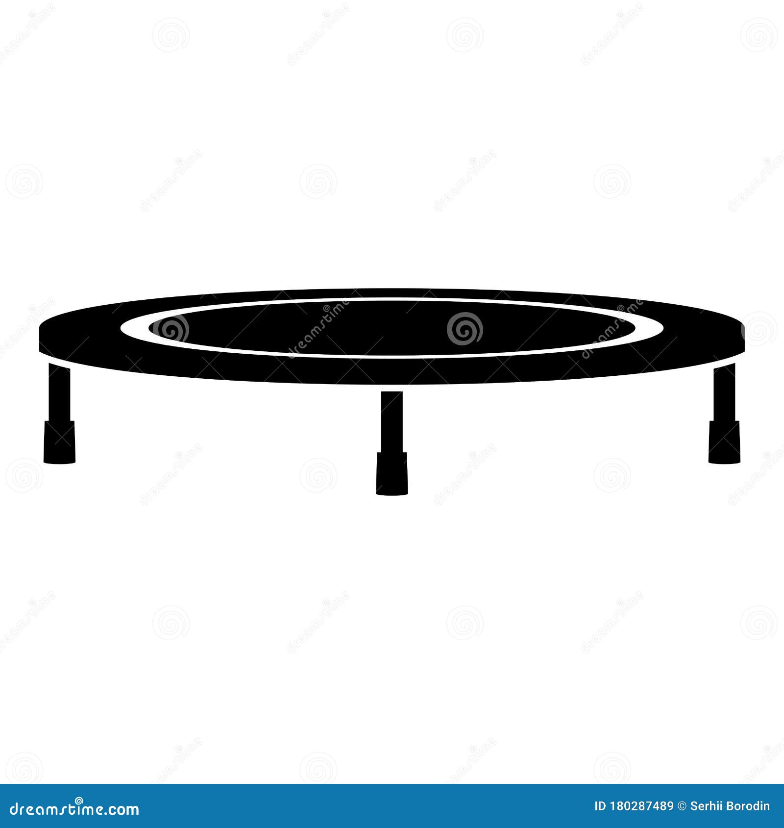 Trampoline Jumping for Bounce Icon Black Color Vector Illustration Flat ...