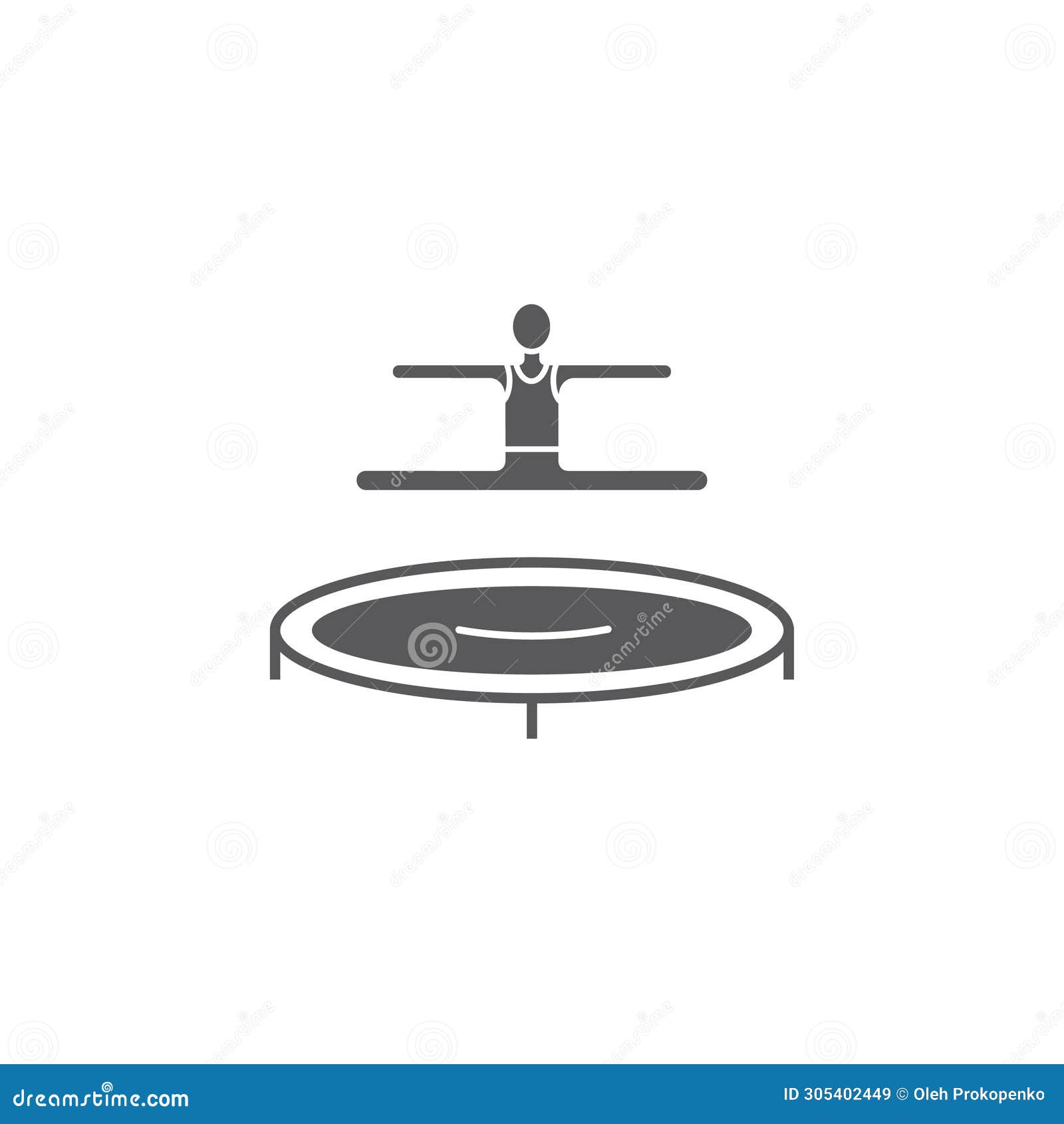 Trampoline Jumping Icon. Sport Sign Stock Illustration - Illustration ...
