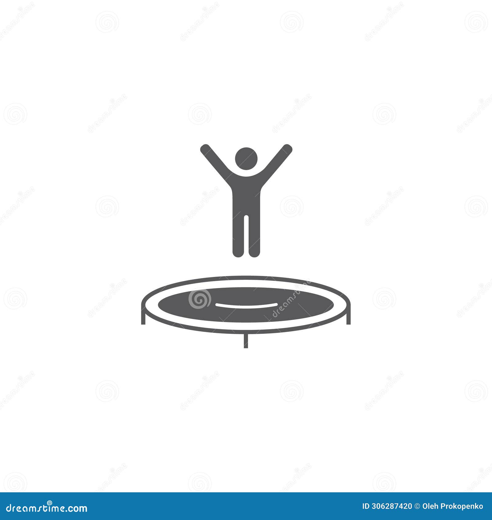Trampoline Jumping Icon. Sport Sign Stock Vector - Illustration of pike ...