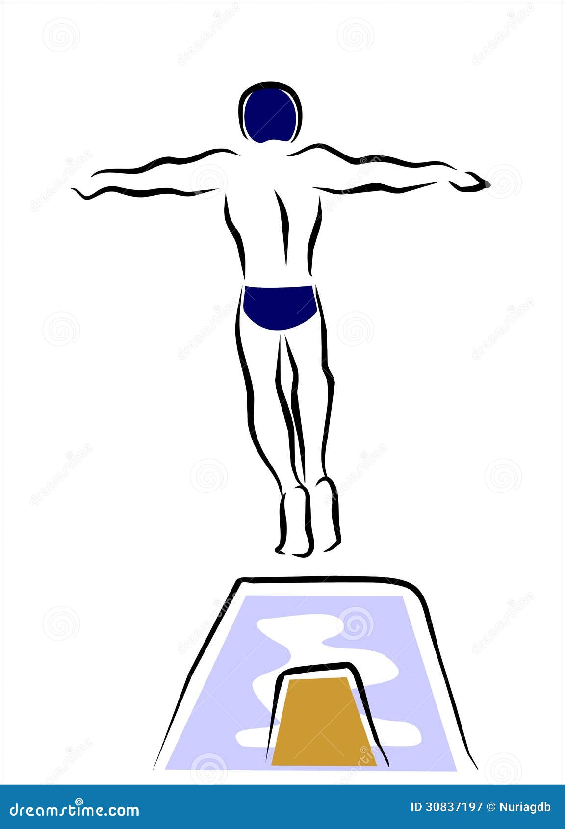 Trampoline stock vector. Illustration of springboard - 30837197