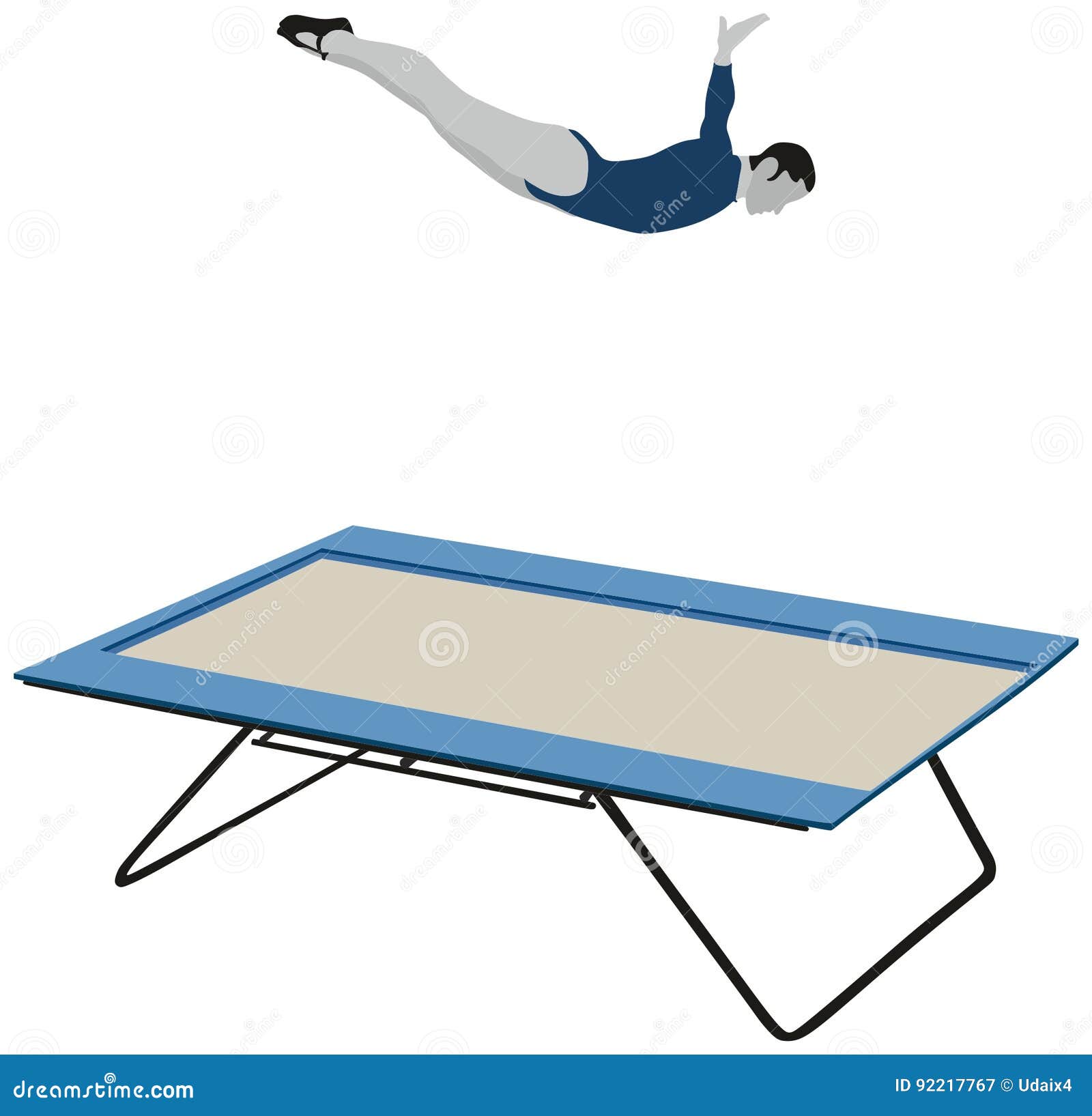 Trampoline Sport stock vector. Illustration of athlete - 92217767