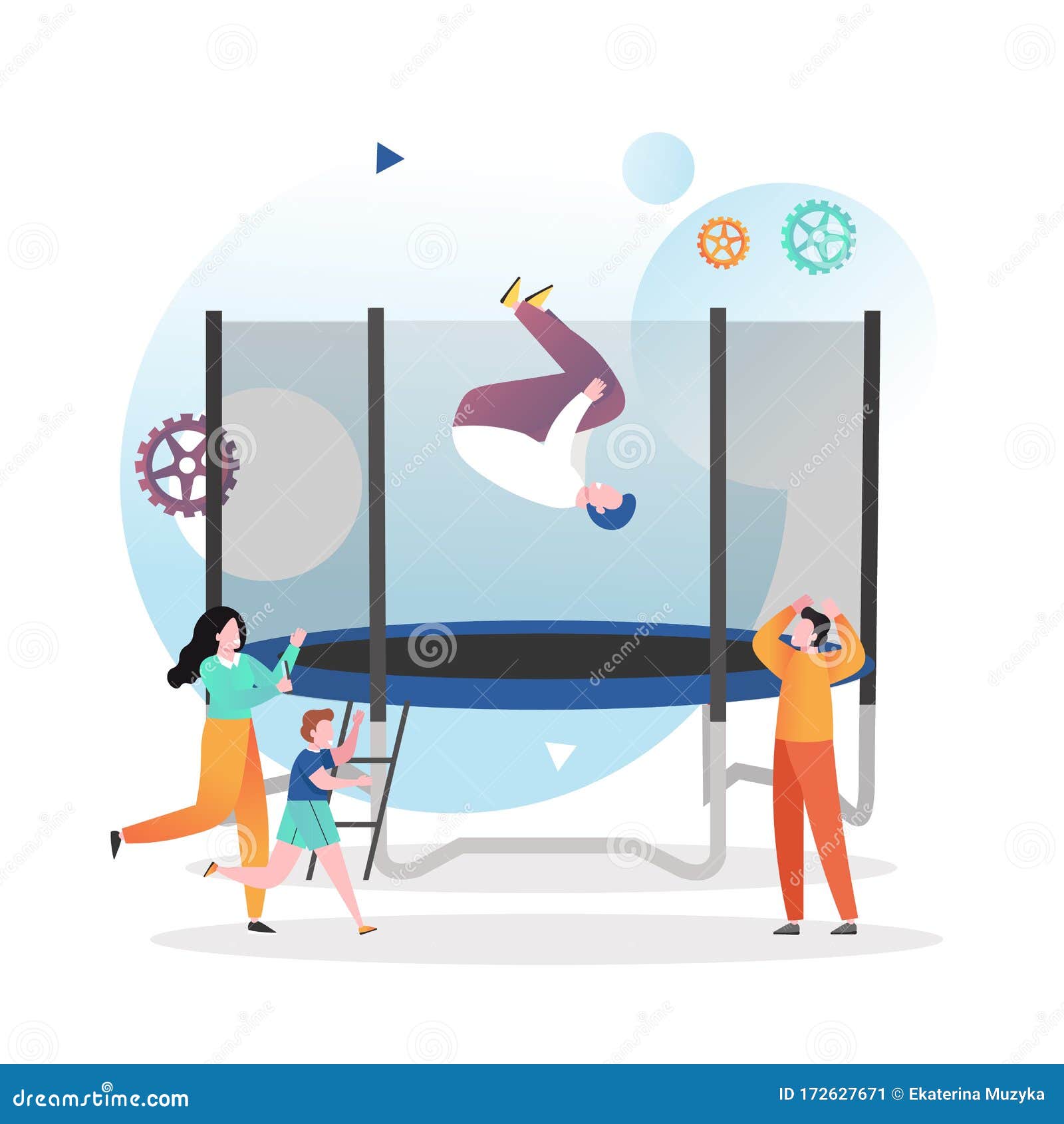 Trampoline. Vector Drawing | CartoonDealer.com #131382295 Trampoline. Vector Drawing | CartoonDealer.com #131382295