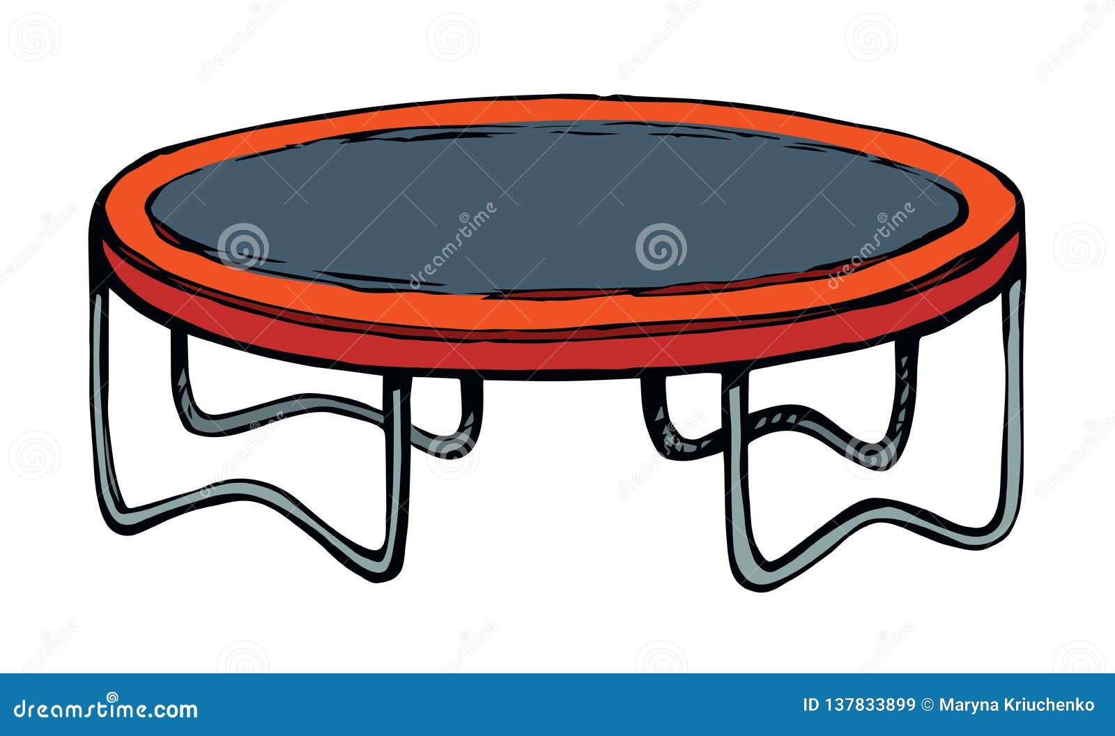 Trampoline Vector tekening vector illustratie. Illustration of gezond ...