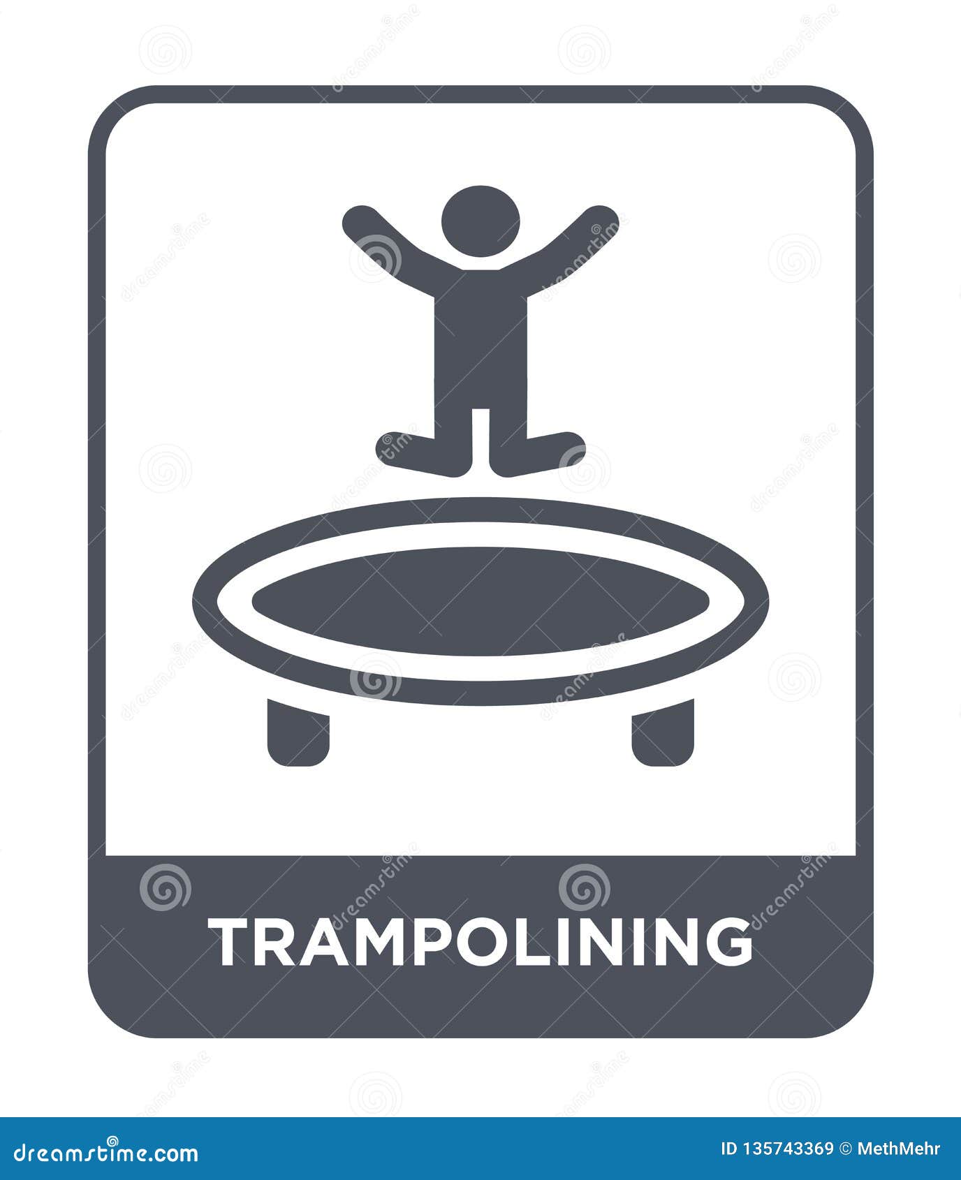 Trampolining Icon in Trendy Design Style. Trampolining Icon Isolated on ...