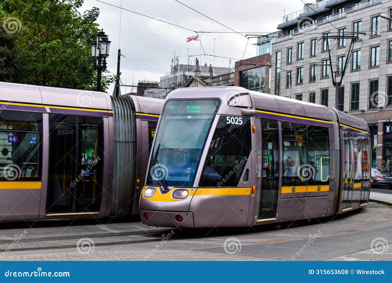 Trams of Luas Tram System in Dublin, Ireland Editorial Stock Photo ...