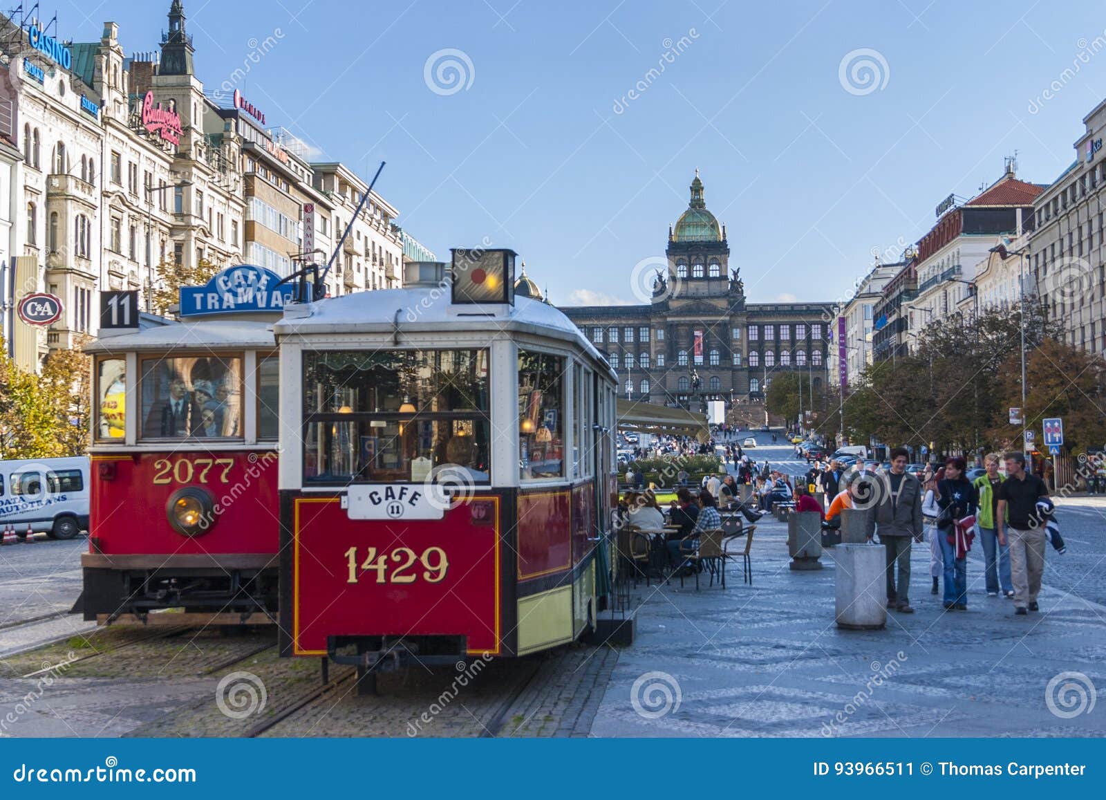 Trams in Prague editorial photo. Image of trams, republic - 93966511