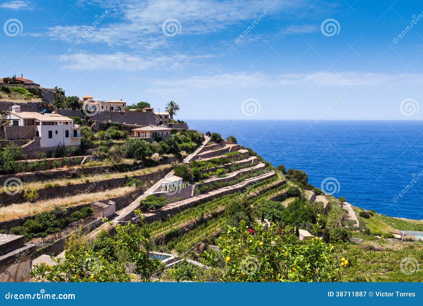 Tramuntana Mountain Range, Majorca Stock Image - Image of house ...