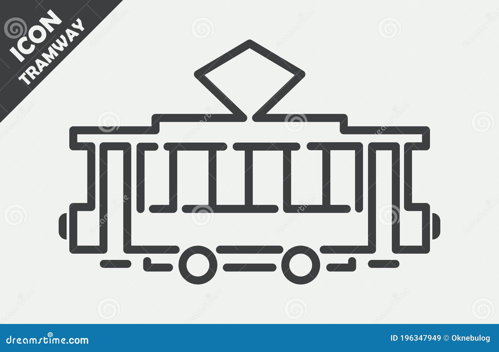 Tramway Black Icon, Vector Sign On Isolated Background. Tramway Concept ...