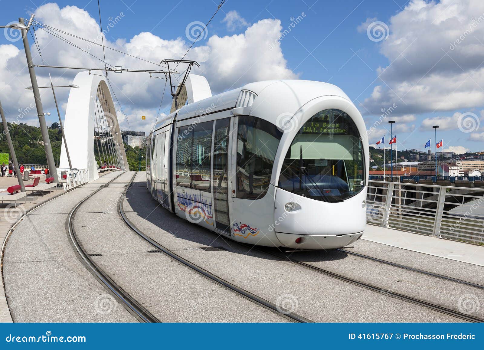 Tramway on a bridge editorial photography. Image of railway - 41615767