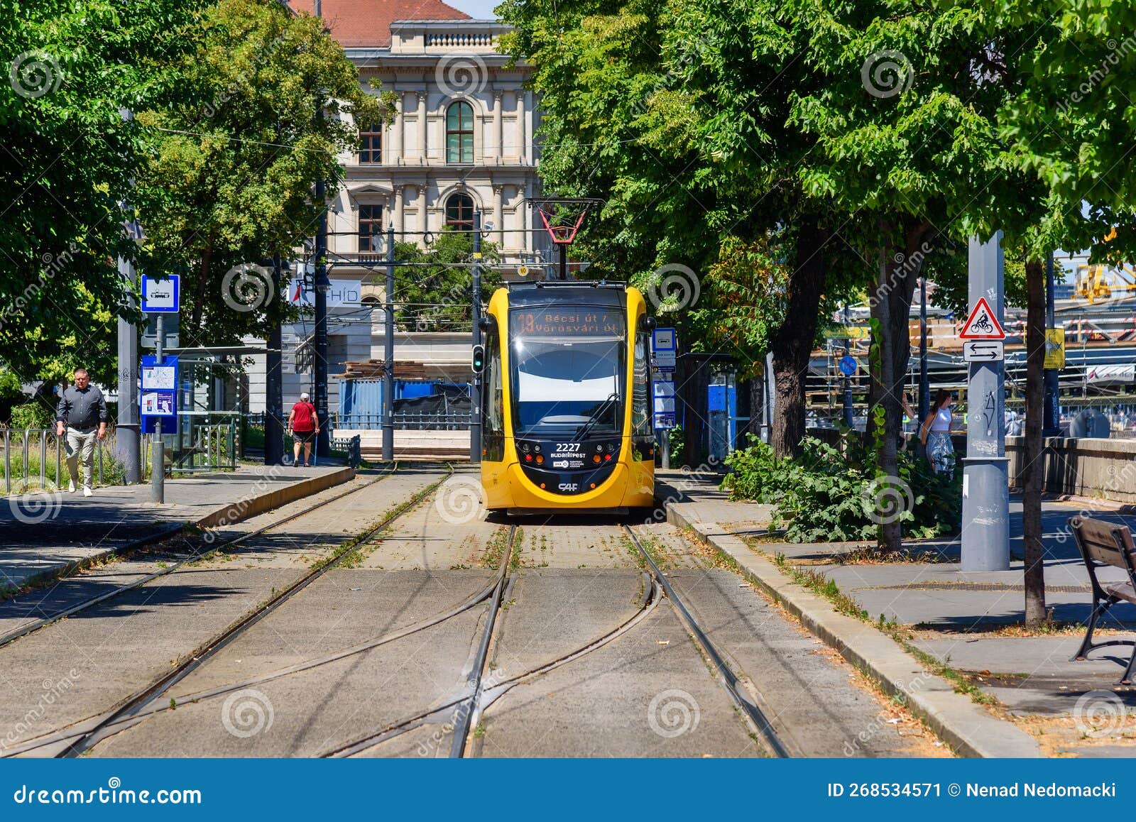 Tramway in Budapest. the Budapest Tram Network is Part of the Mass ...