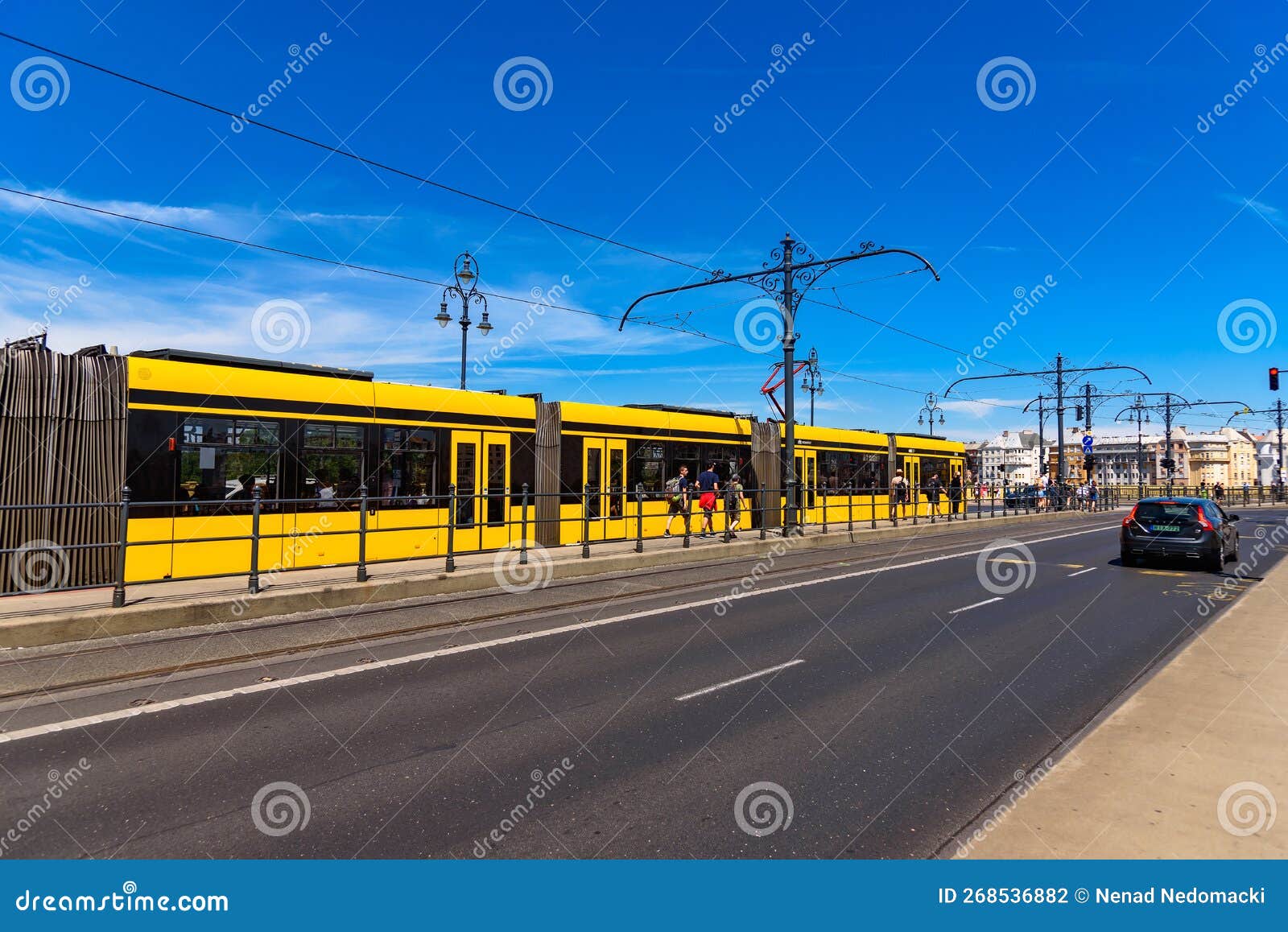 Tramway in Budapest. the Budapest Tram Network is Part of the Mass ...