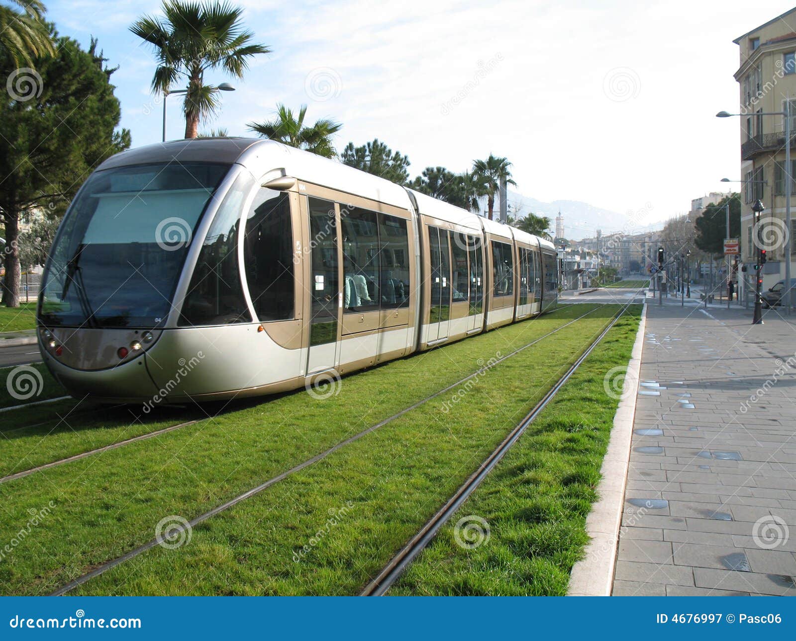 Tramway in city of Nice stock image. Image of tramway - 4676997