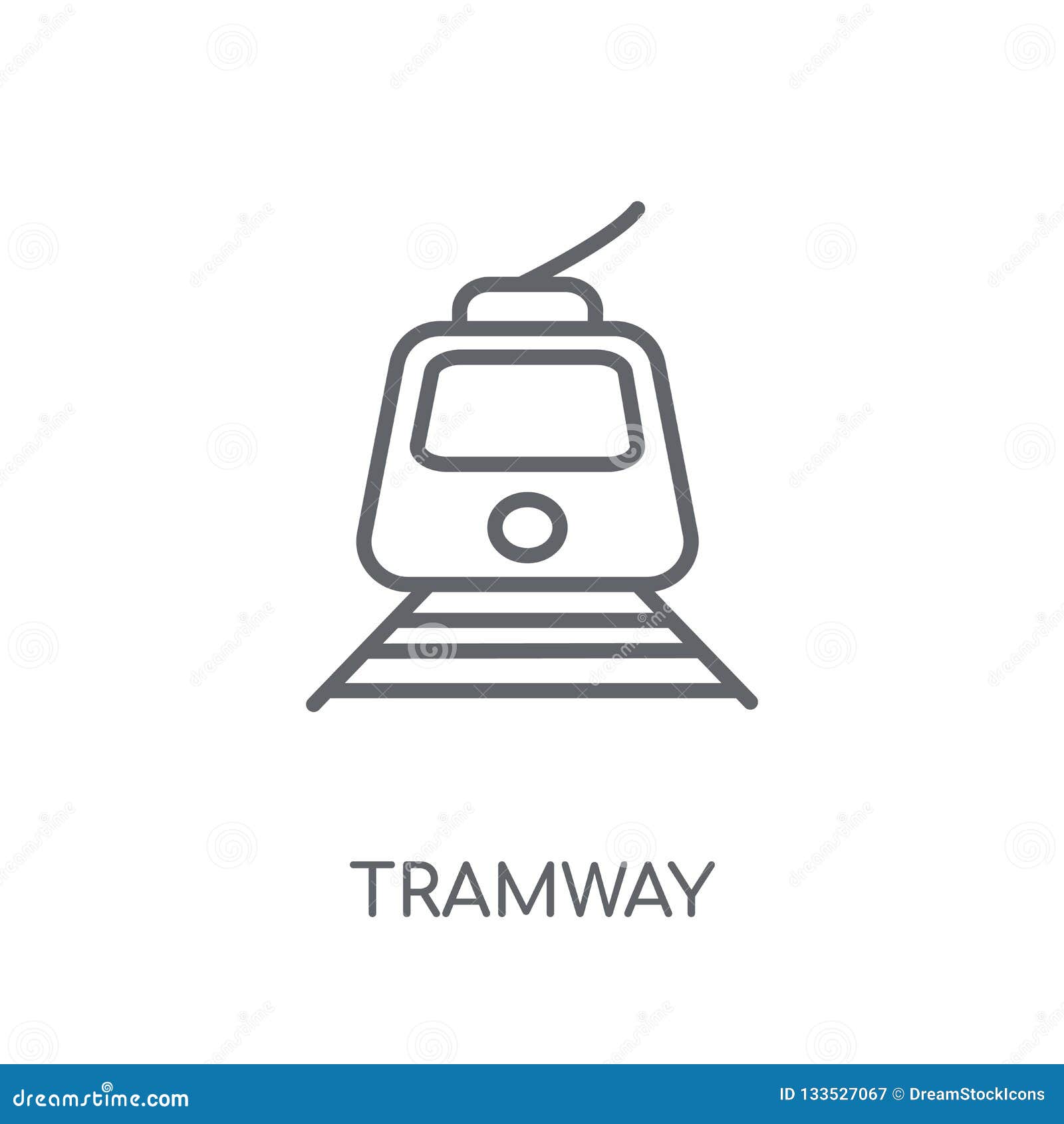 Tramway Linear Icon. Modern Outline Tramway Logo Concept On Whit ...
