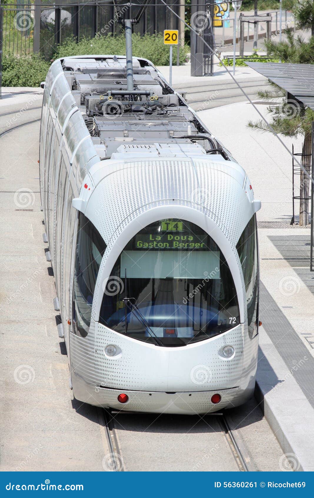 Tramway in Lyon, France stock image. Image of tourism - 56360261