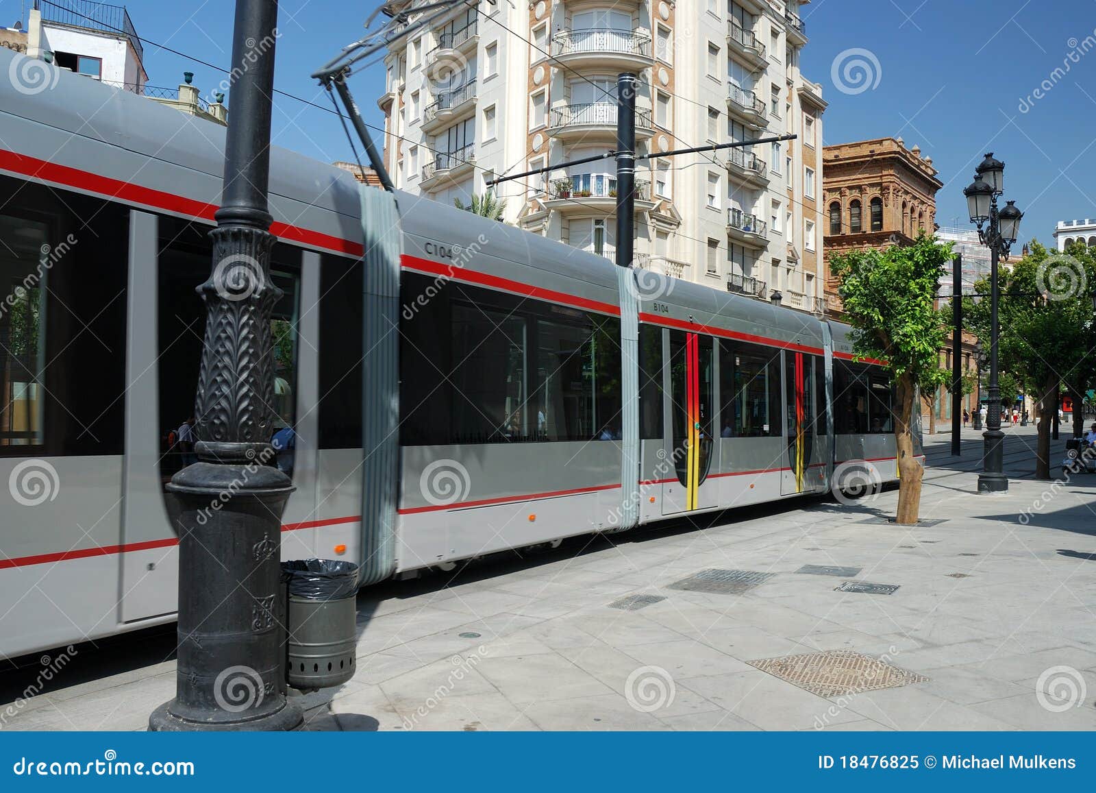 The tramway in Seville editorial image. Image of capital - 18476825