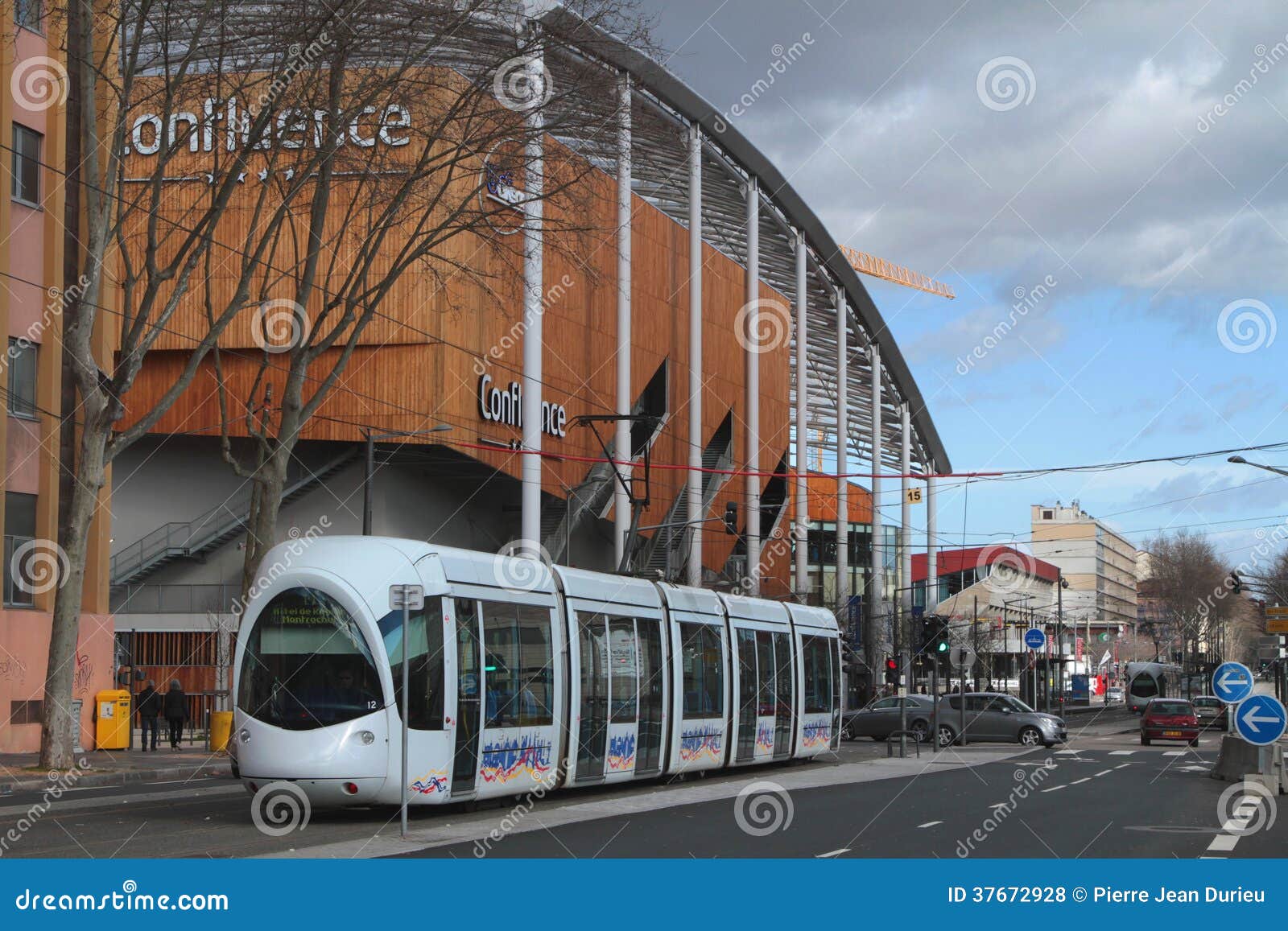 Tramway Station in Confluence District Editorial Stock Photo - Image of ...