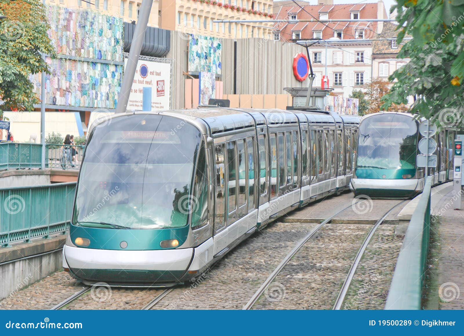 Tramway in Strasbourg, France Stock Image - Image of modern, green ...