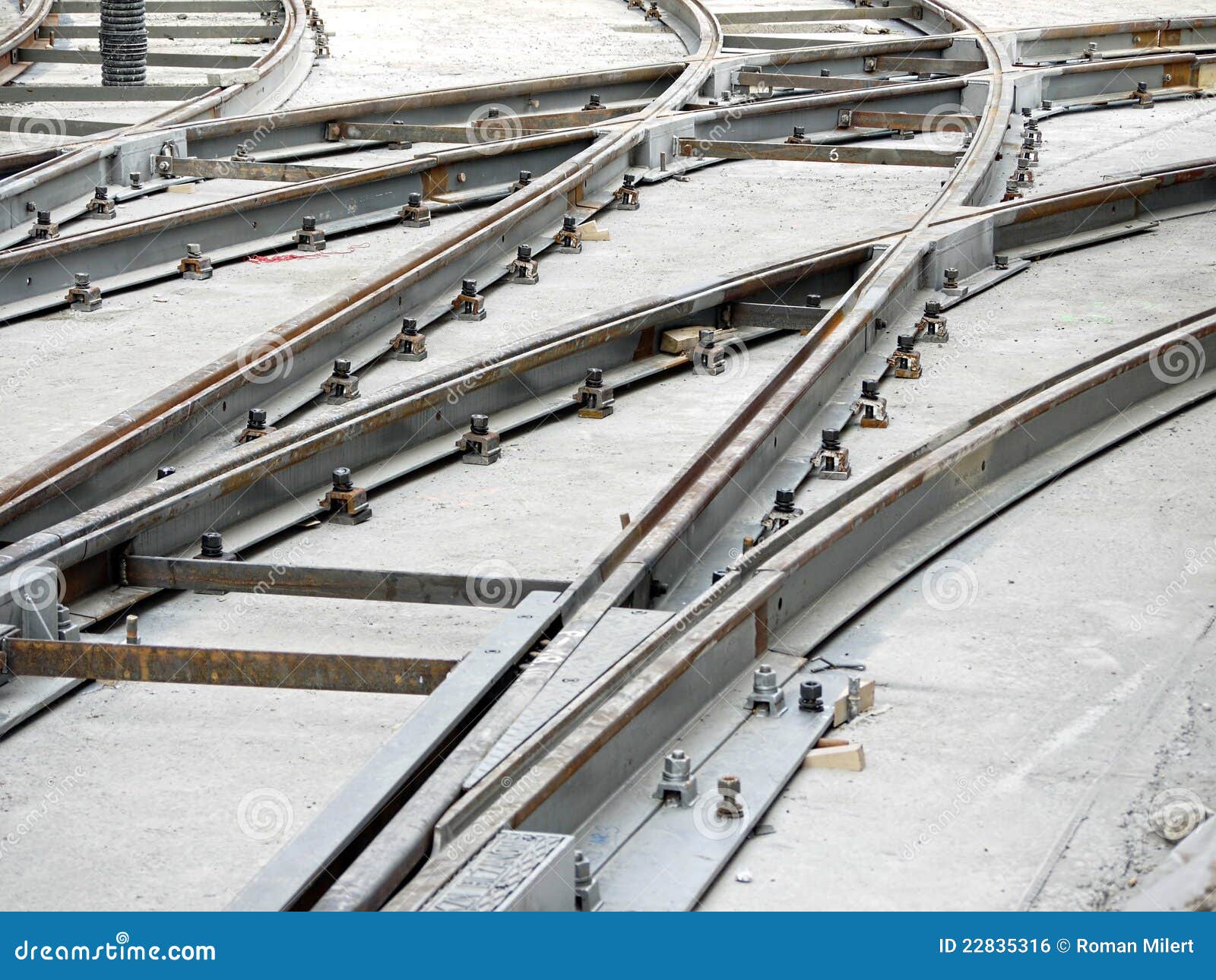 Tramway track construction stock photo. Image of pavement - 22835316