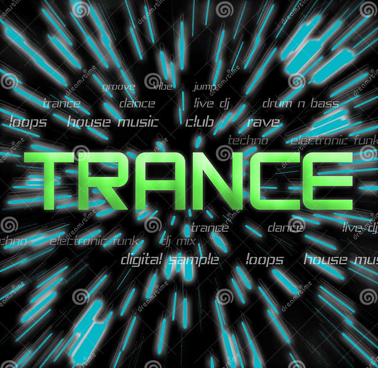 Trance Collage2 stock illustration. Illustration of cover - 499002