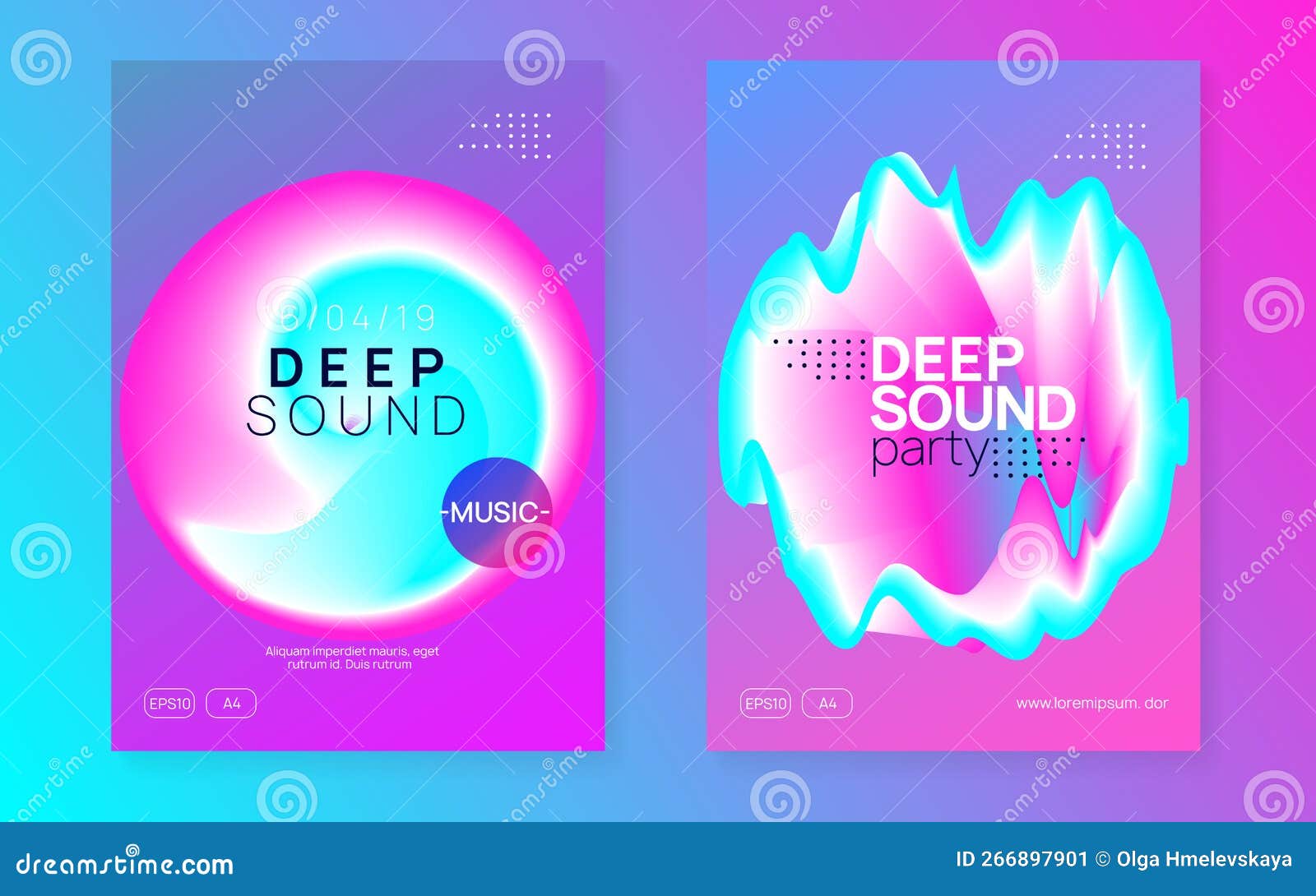 Trance Flyer. Linear Effect for Brochure. Indie Techno Poster Stock ...
