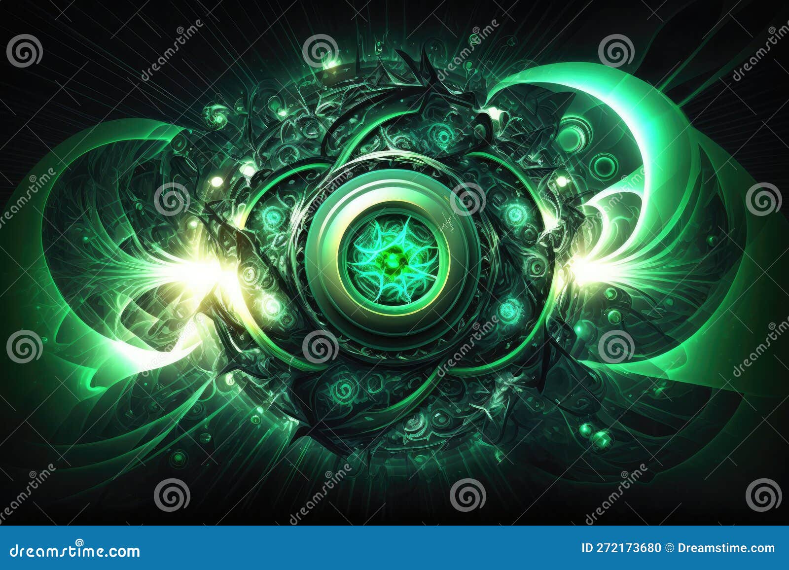 Cosmic Trance and Hypnosis Concept of Glowing Details in Digital Neural ...