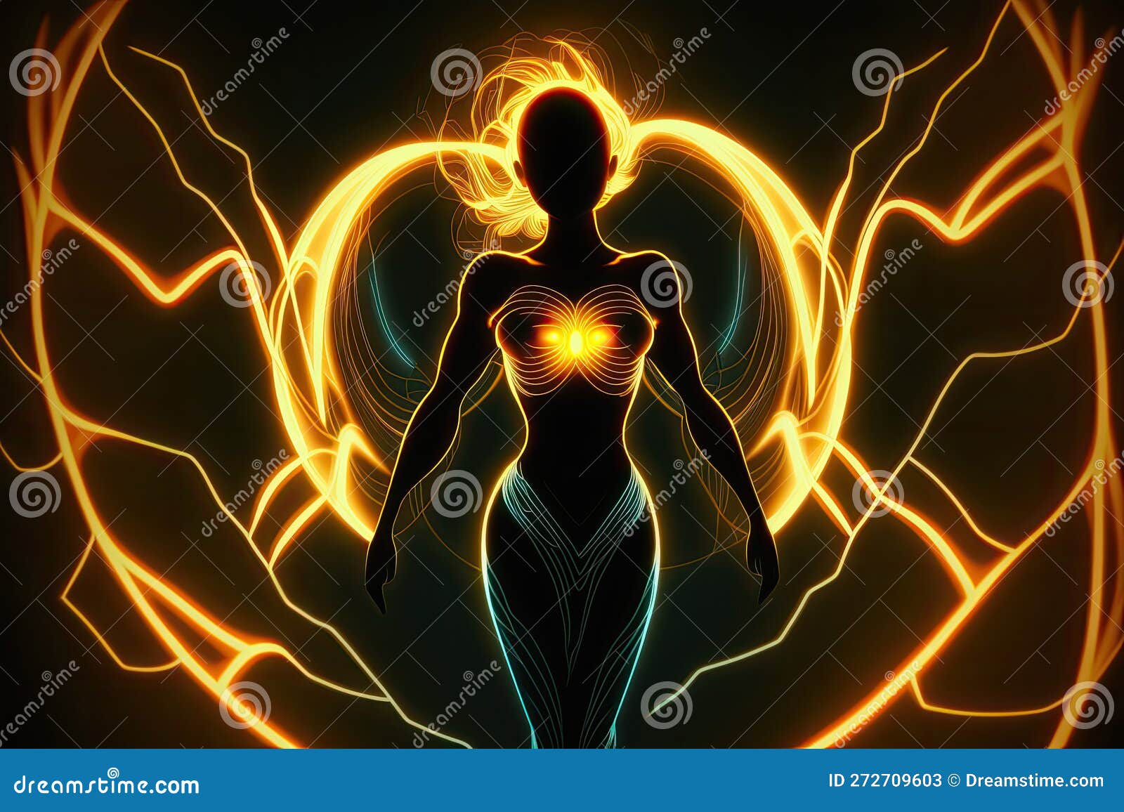 Cosmic Trance And Hypnosis Concept Of Glowing Details In Digital Neural ...