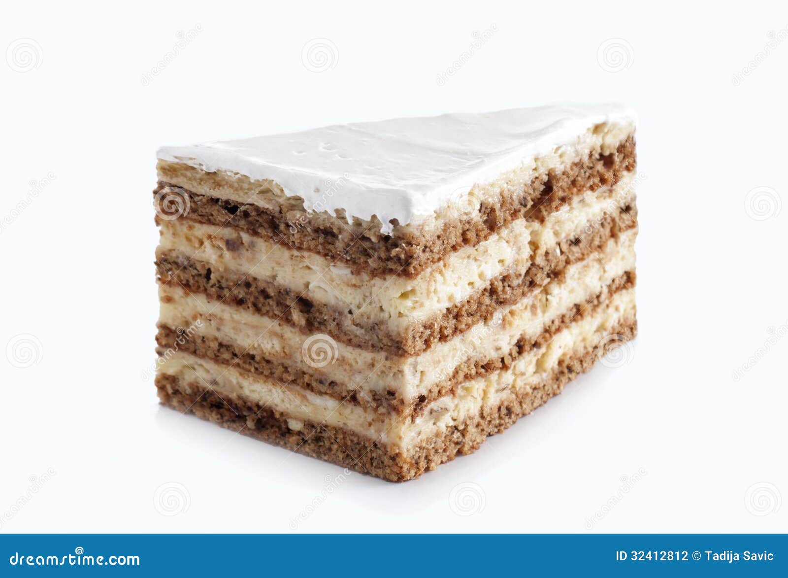 Tranche de gâteau photo stock. Image du blanc, chocolat - 32412812