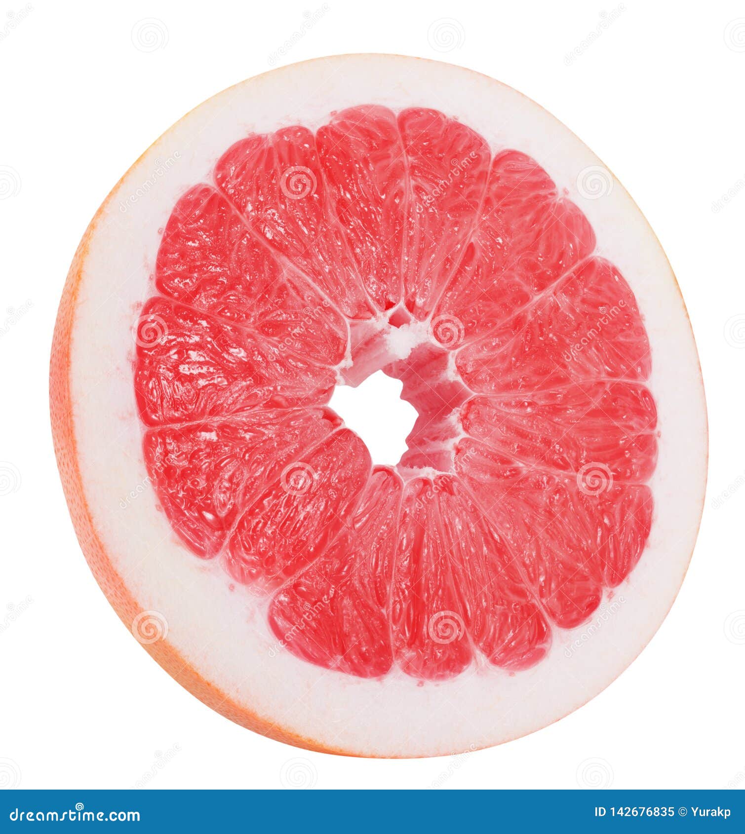 Tranche De Pamplemousse D'isolement Sur Un Fond Blanc Image stock ...