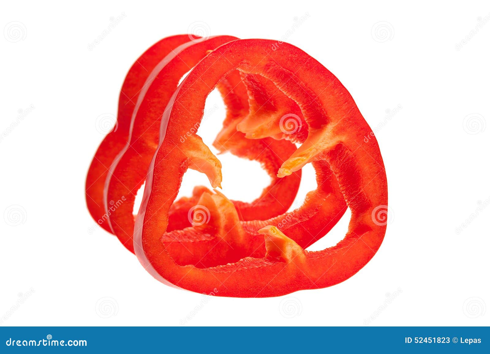 Tranche de poivron rouge image stock. Image du ouvert - 52451823