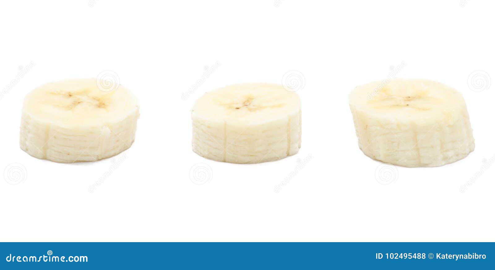 Tranches De Banane D'isolement Sur Le Fond Blanc Photo stock - Image of ...