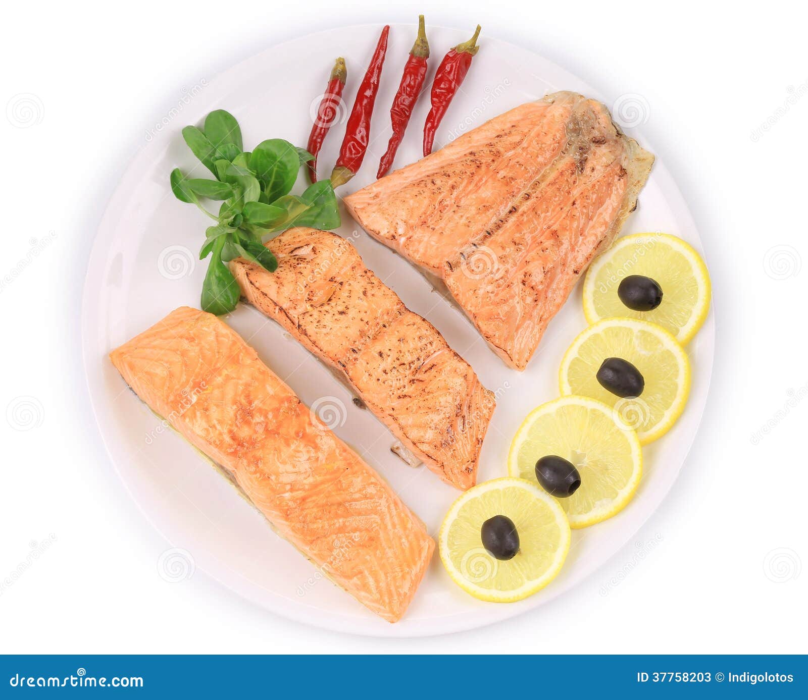 Tranches De Filet De Poissons Rouge De Plat. Image stock - Image du ...