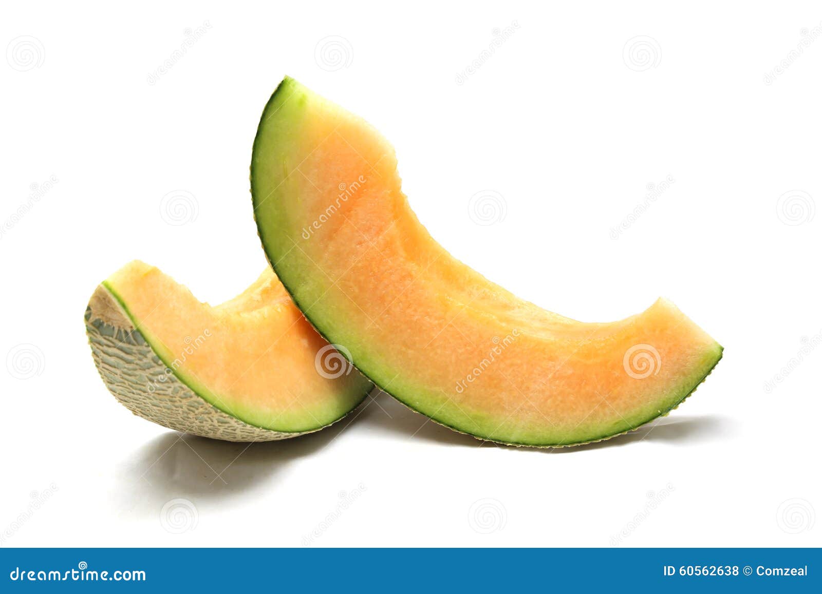 Tranches De Melon De Cantaloup Sur Le Fond Blanc Photo stock - Image du ...