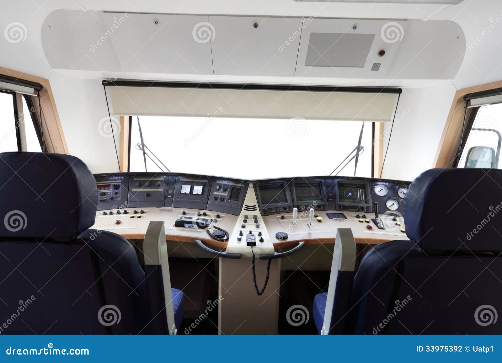 Trane operator s cab stock photo. Image of engineer, railroad - 33975392