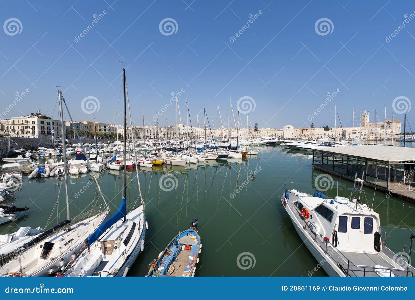 Trani (Apulia) - Harbor stock image. Image of traditional - 20861169
