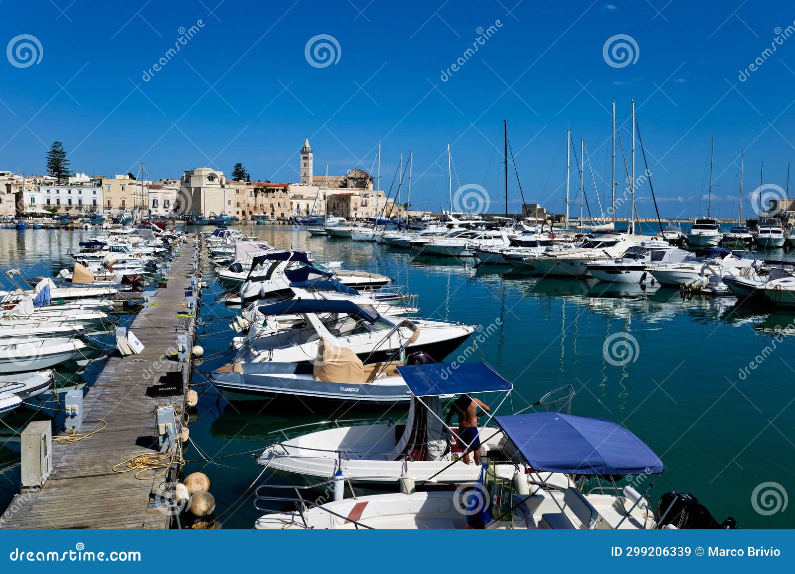 Trani Puglia Salento Italy. the Harbour Editorial Stock Image - Image ...