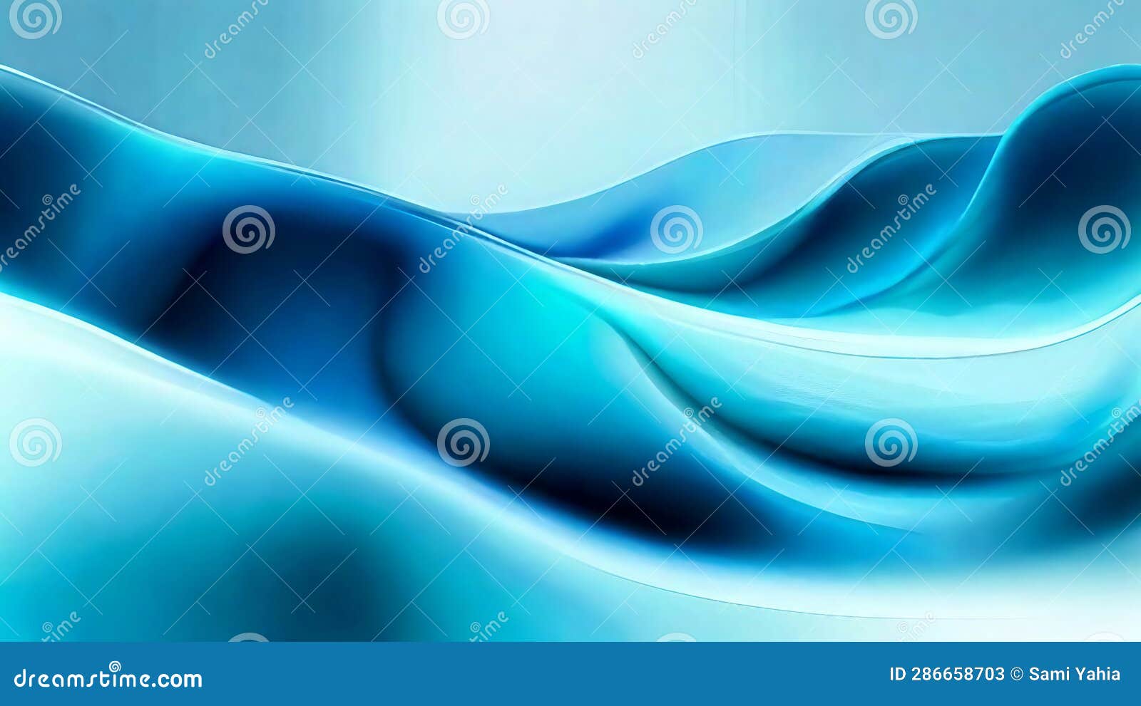 Tranquil Aqua-Toned Wallpaper Stock Illustration - Illustration of ...
